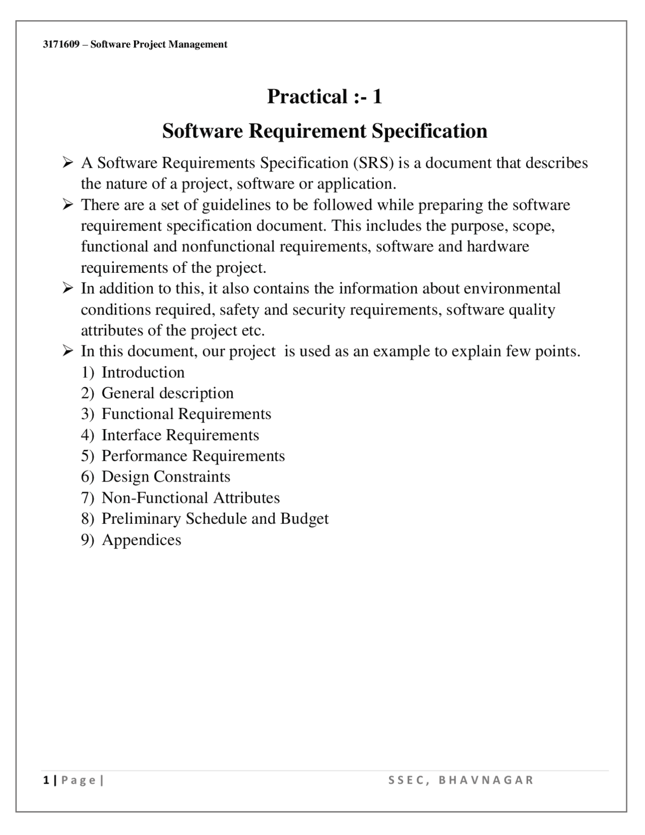 Software Requirements Specifications Summaries Software Development