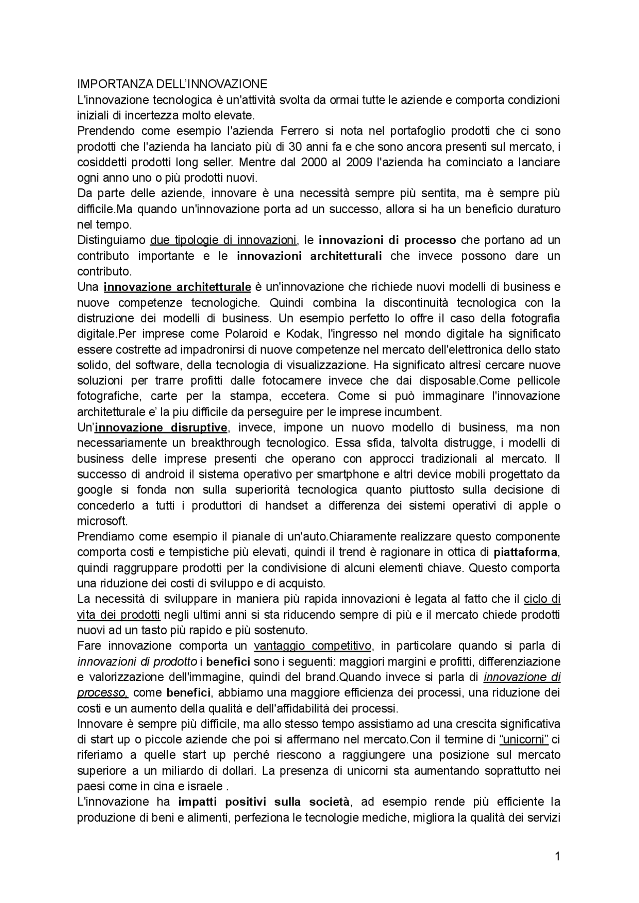 Gestione Dei Progetti E Dellinnovazione 1a Parte Docsity