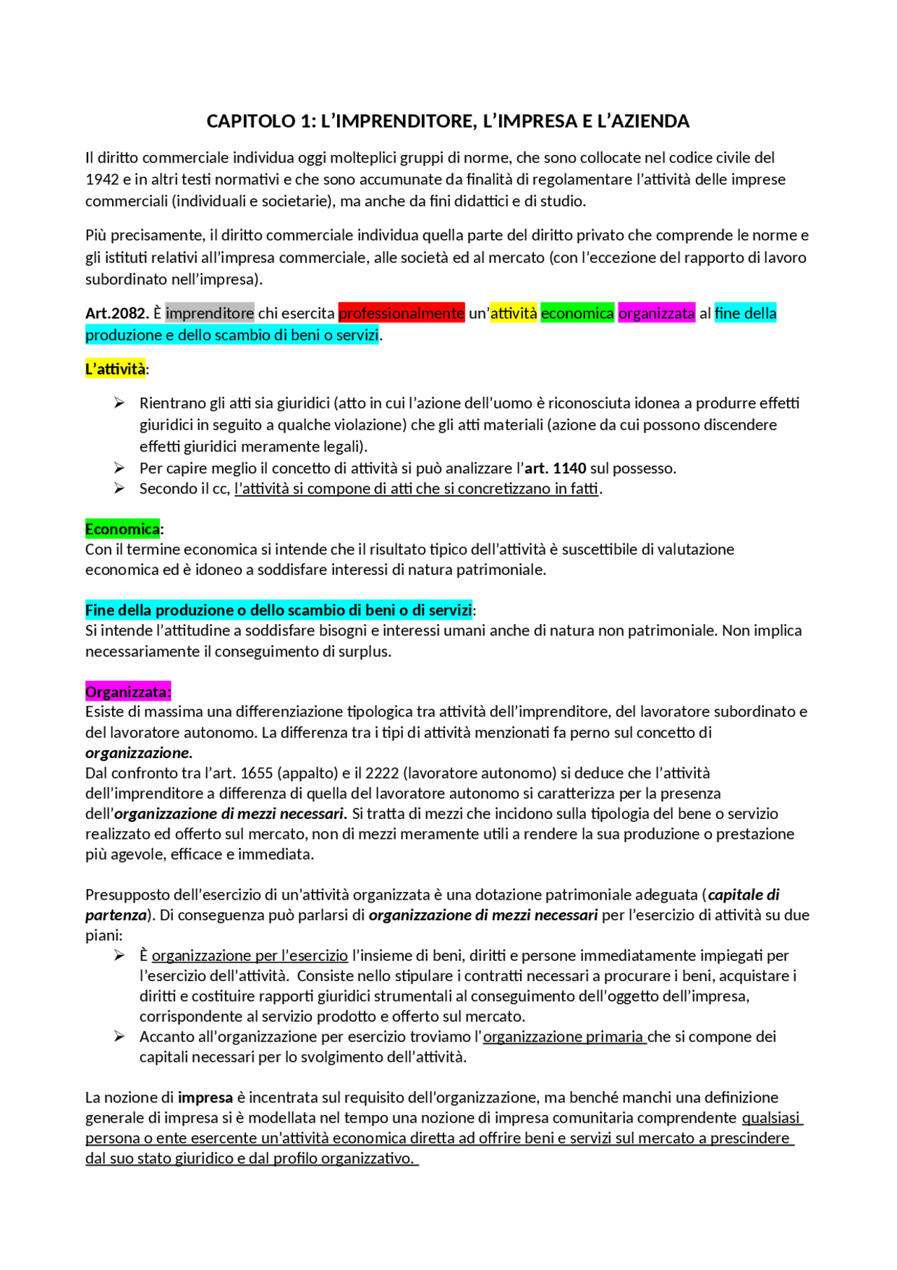 Riassunto Capitoli Di Diritto Docsity