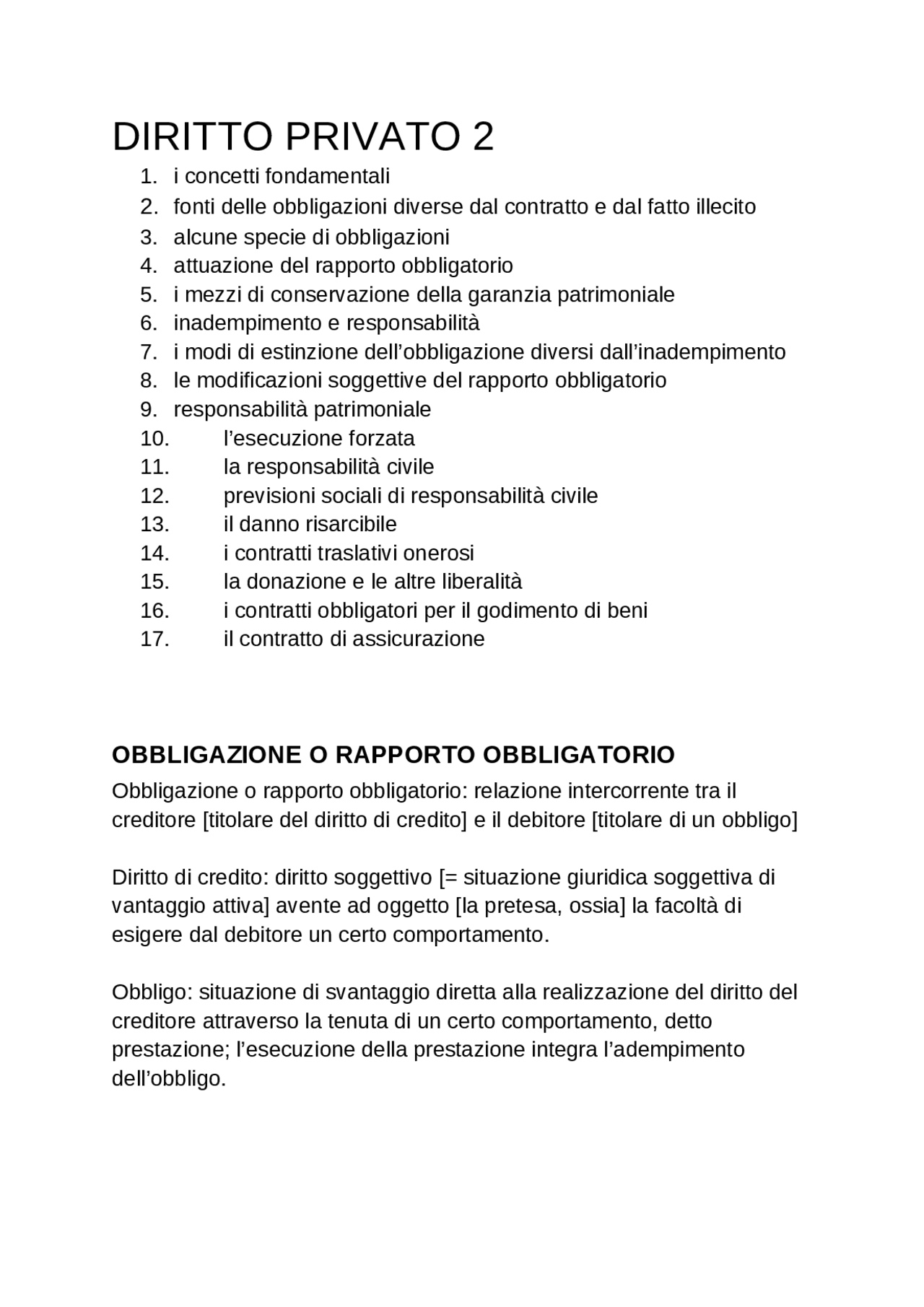 Appunti di diritto privato 2 | Schemi e mappe concettuali di Diritto ...