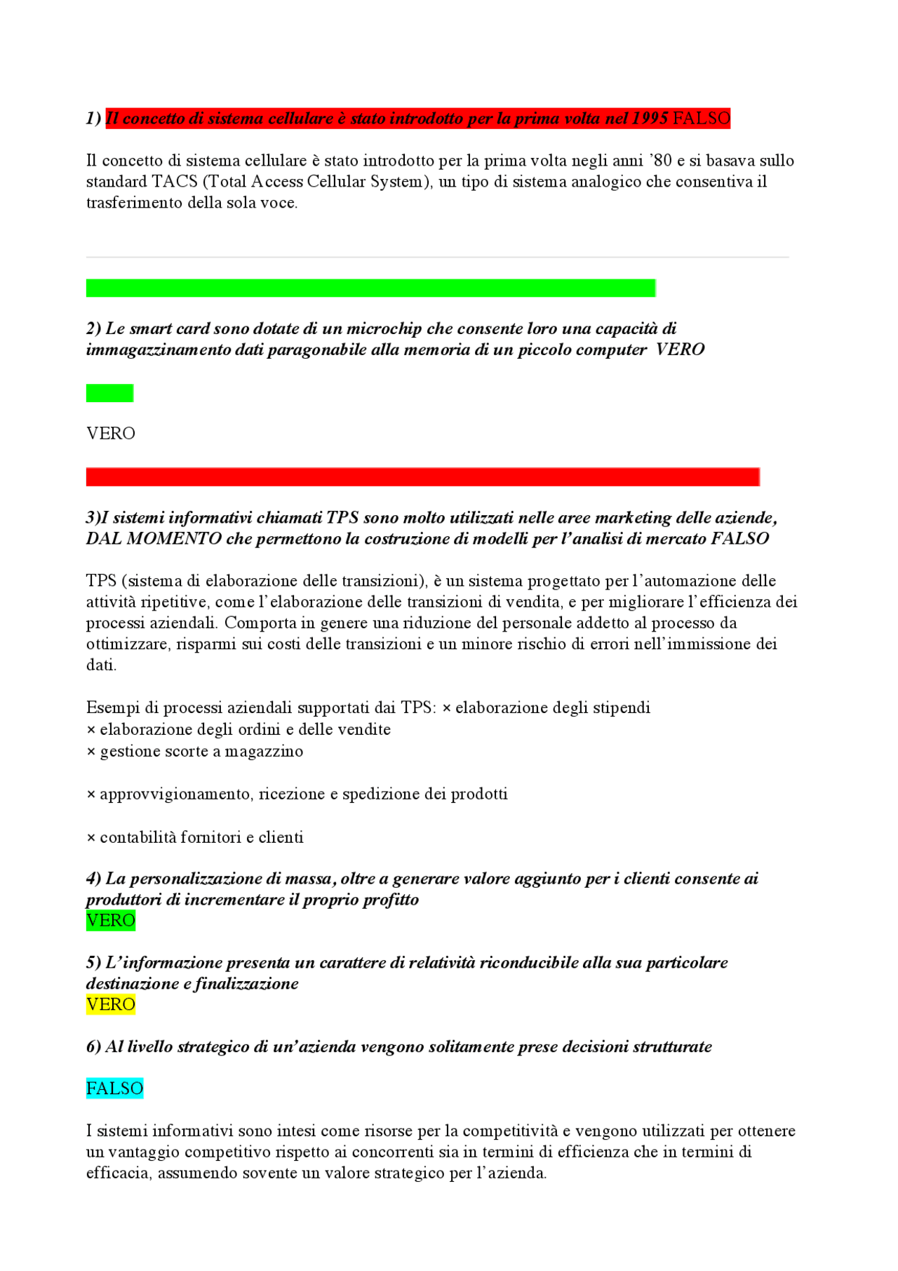 Ict Domande Totali 2020 Docsity