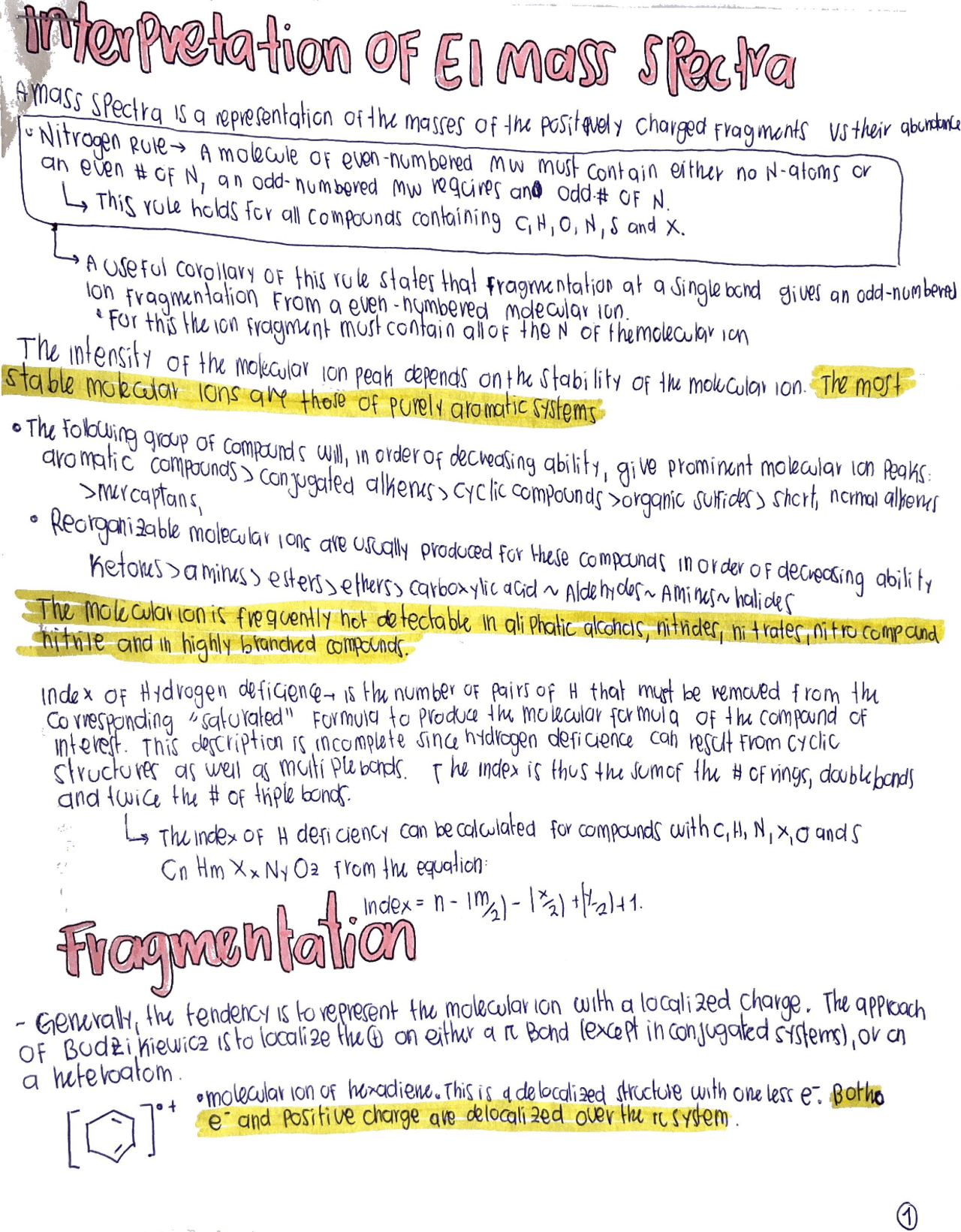 Ms Spectrometry Notes Docsity