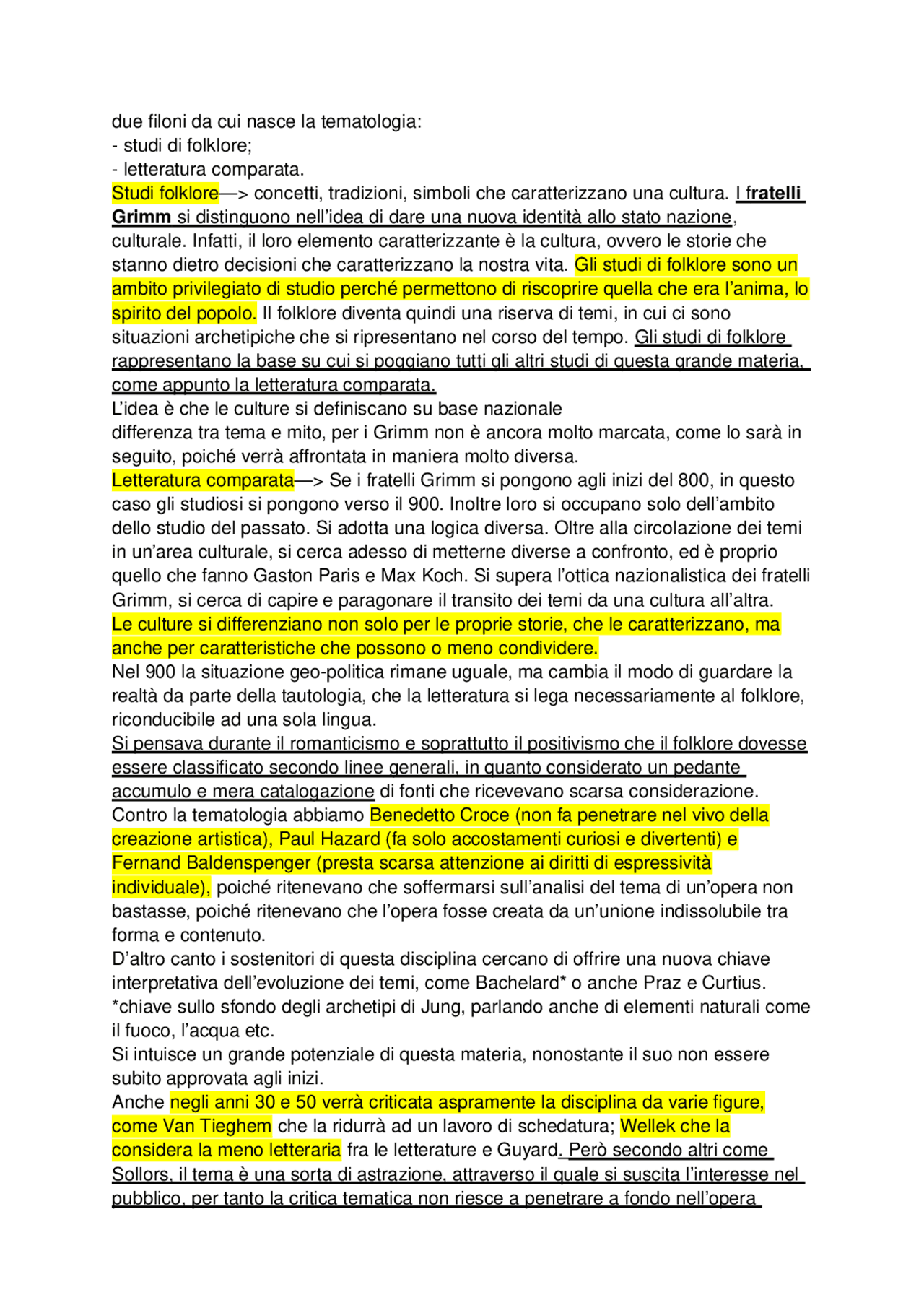 Letterature Comparate 2021 Docsity