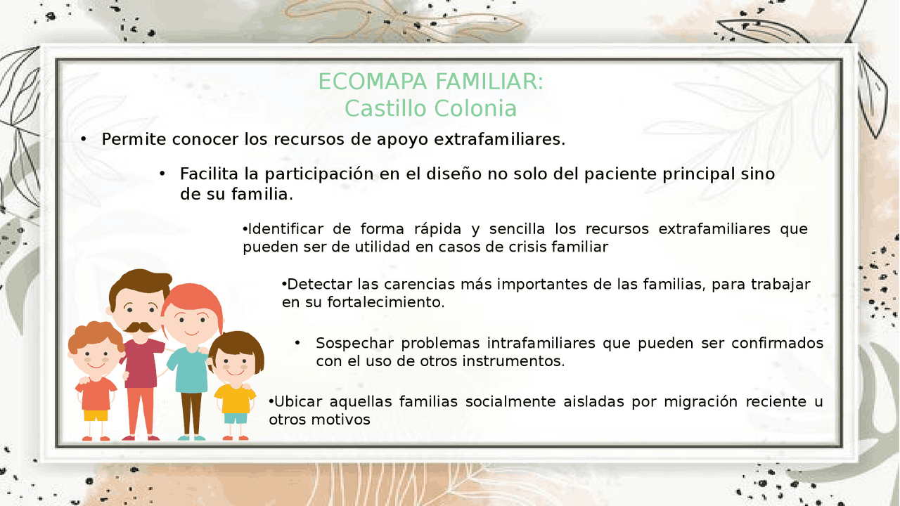 ECOMAPA FAMILIAR, APGAR FAMILIAR | Diapositivas de Salud Pública | Docsity