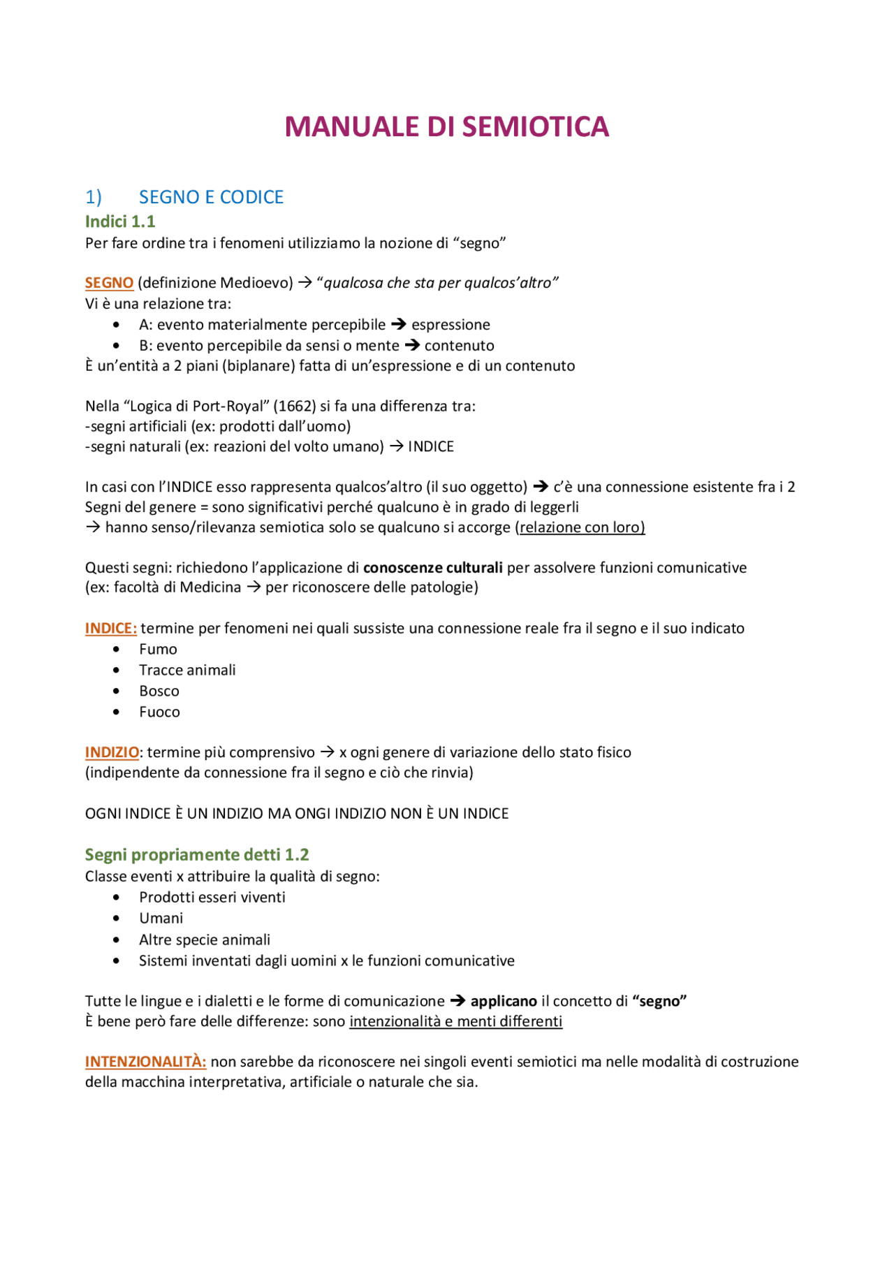 Manuale Di Semiotica Docsity