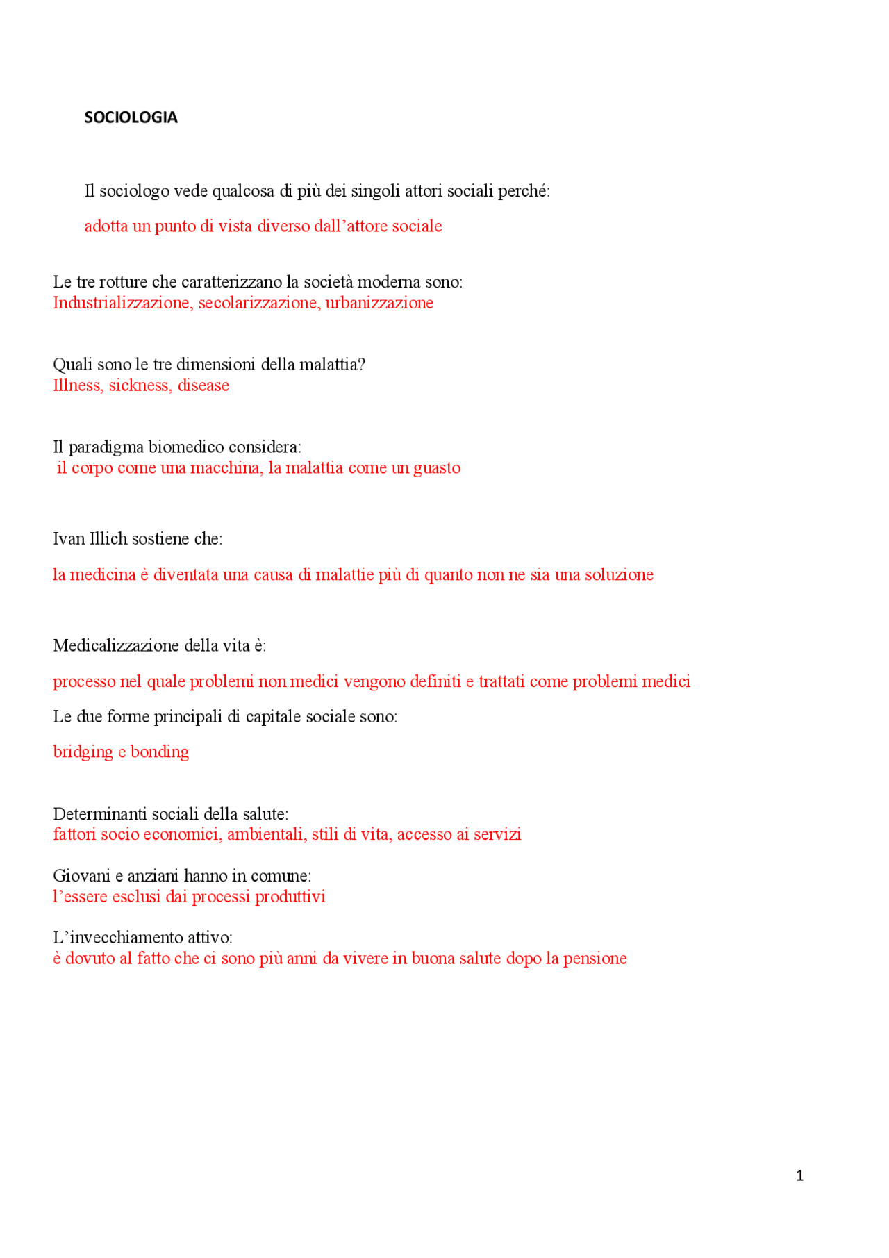 Riassunto Di Sociologia Generale Docsity