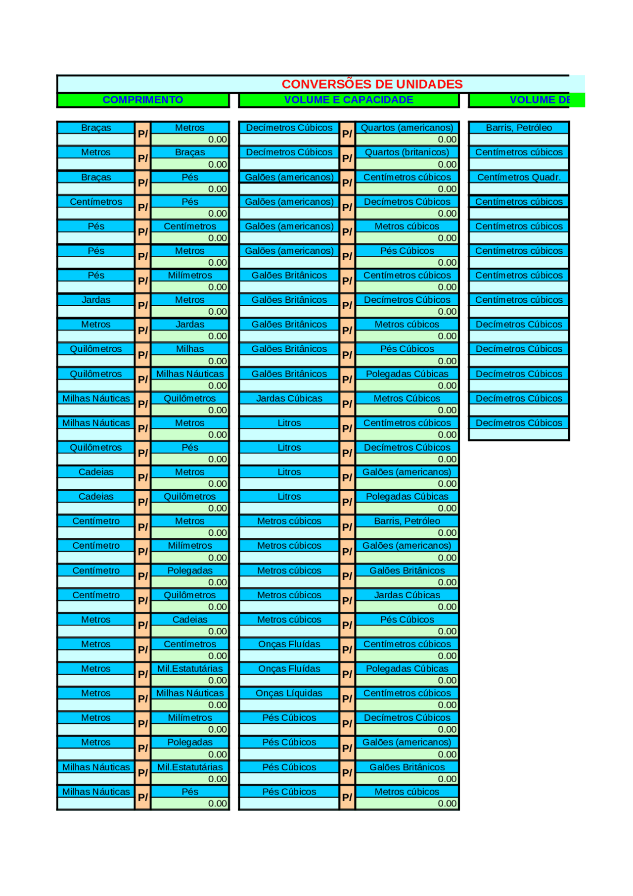 CONVERSÕES DE UNIDADES - Docsity