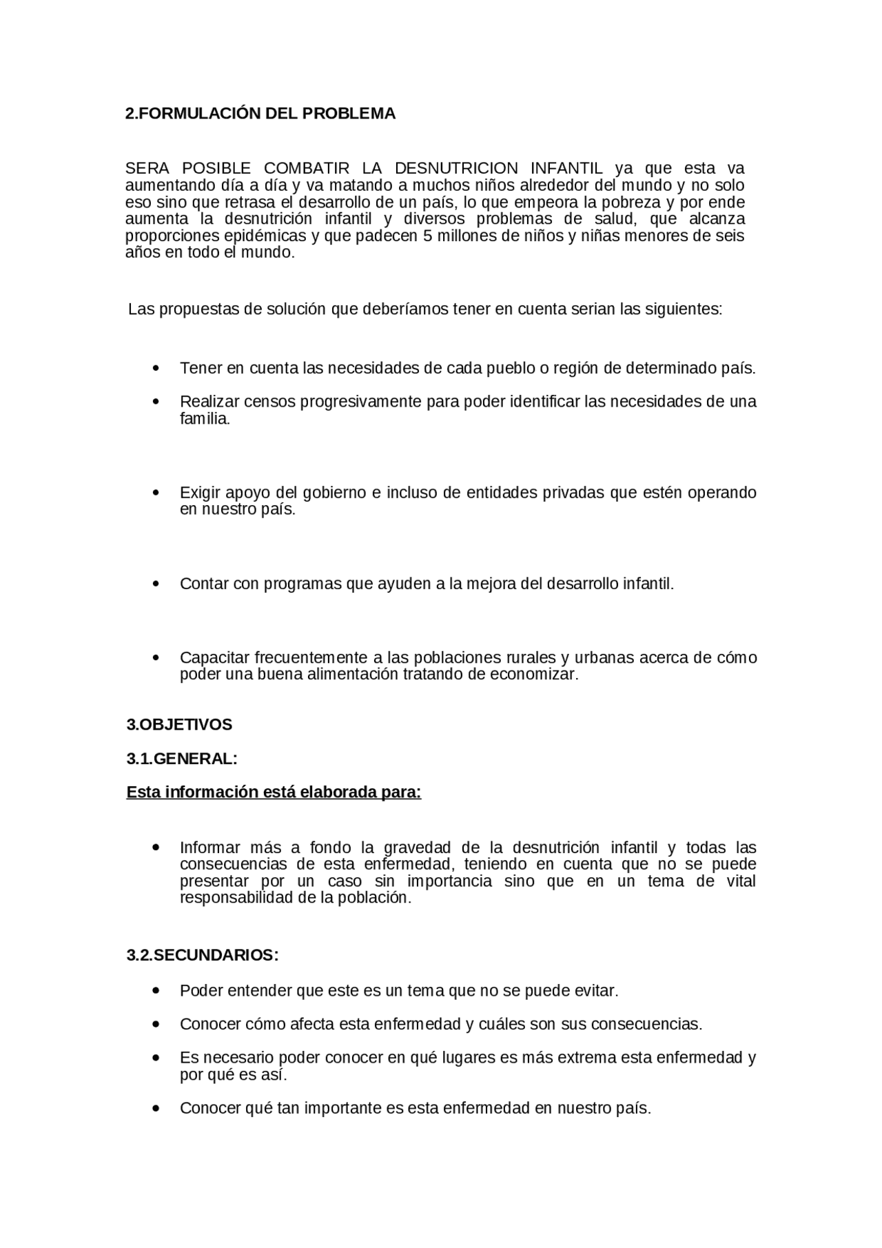 DesnutriciÓn Infantil Docsity