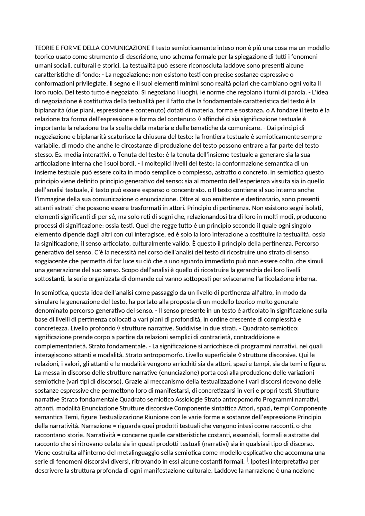 Introduzione Alla Semiotica Del Testo Di Gianfranco Marrone Docsity