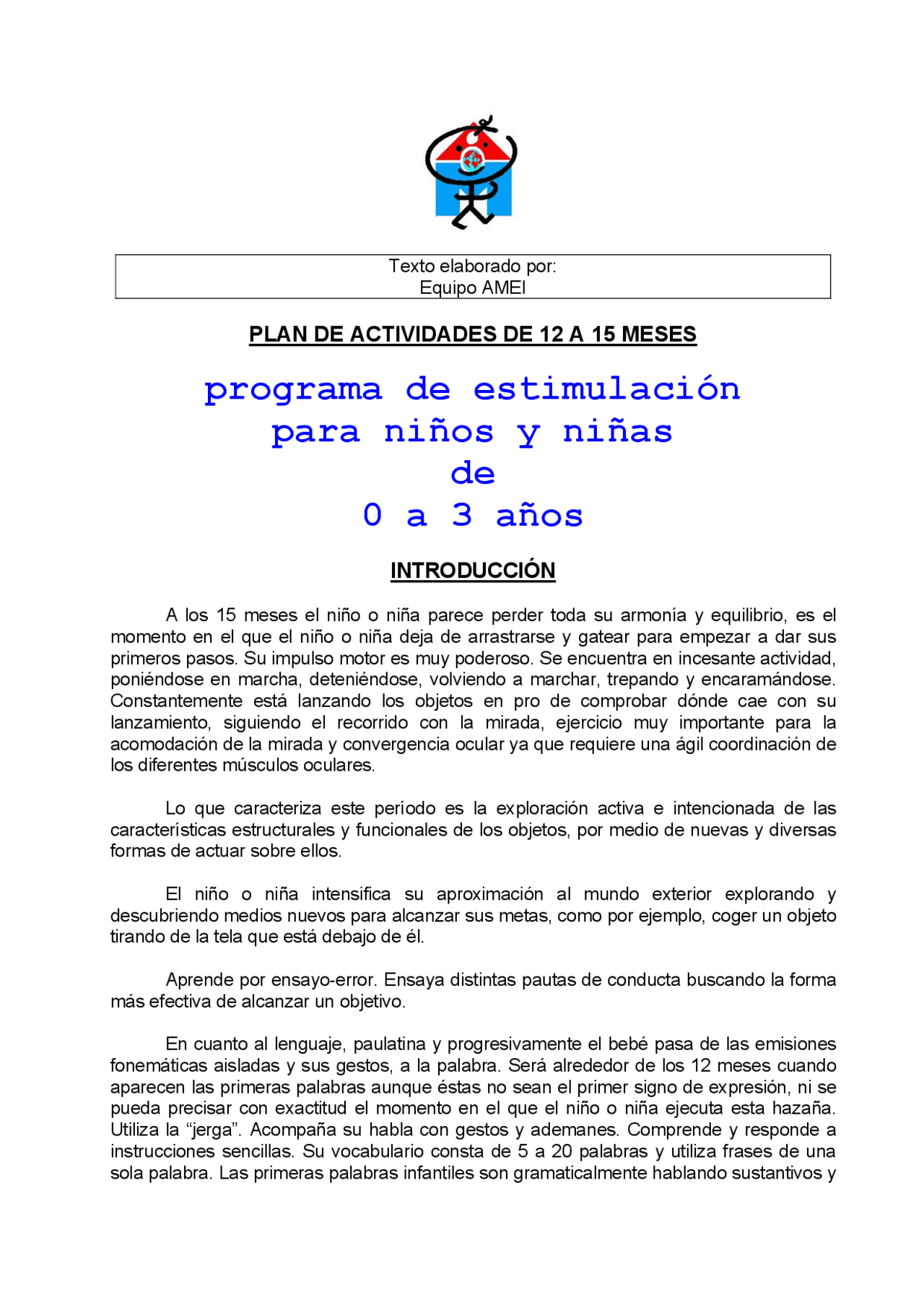 Apuntes De Estimulación Temprana Docsity
