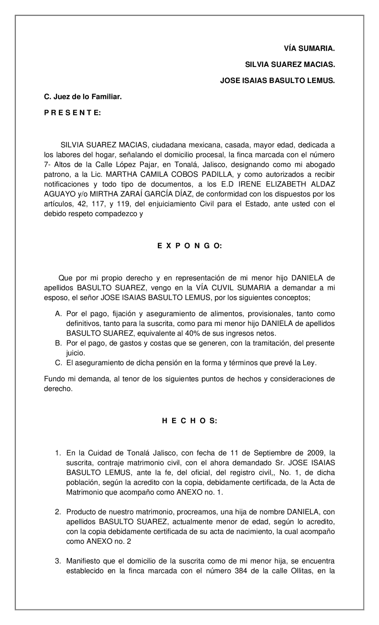 DEMANDA DE ALIMENTOS - Docsity