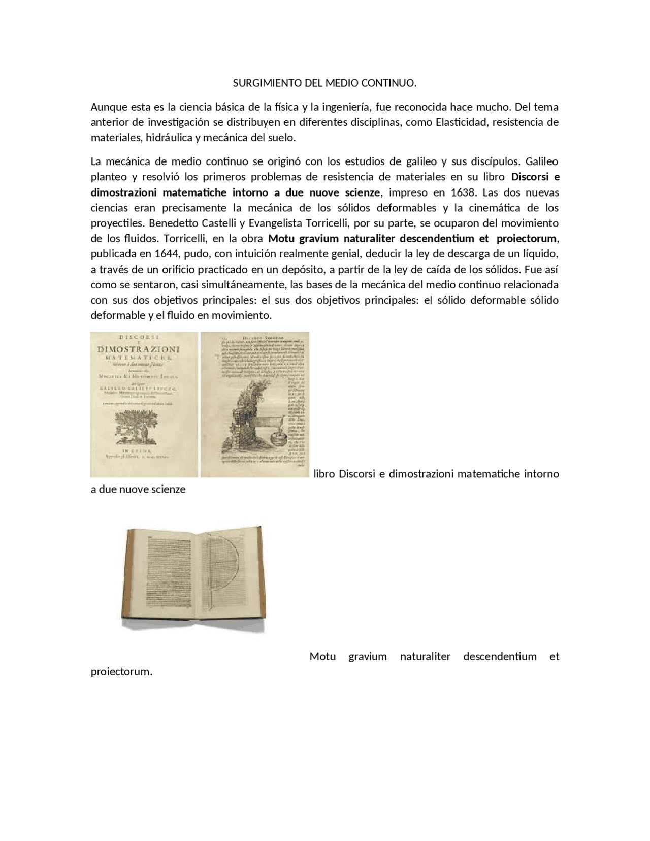 Medio continuo, mecánica de los medios continuos - Docsity