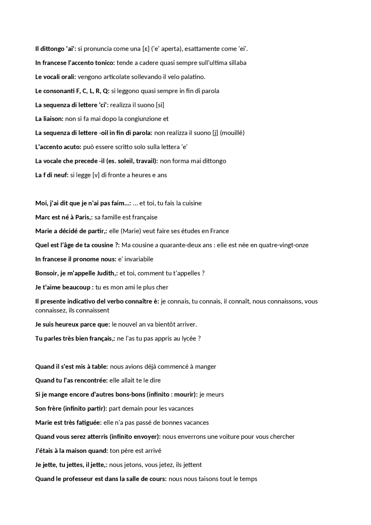 Test Francese Completo Pegaso Docsity