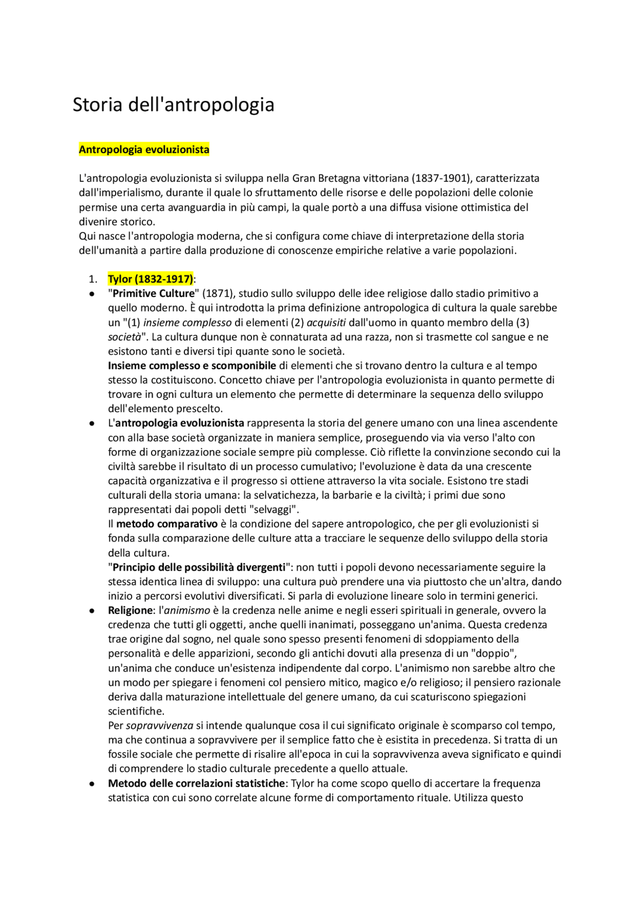 Riassunto Ugo Fabietti Docsity
