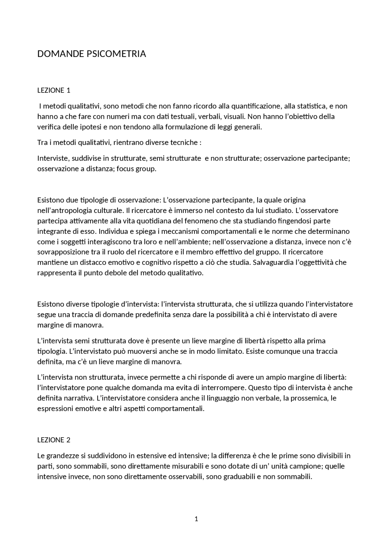 Paniere Completo Domande Psicometria Docsity