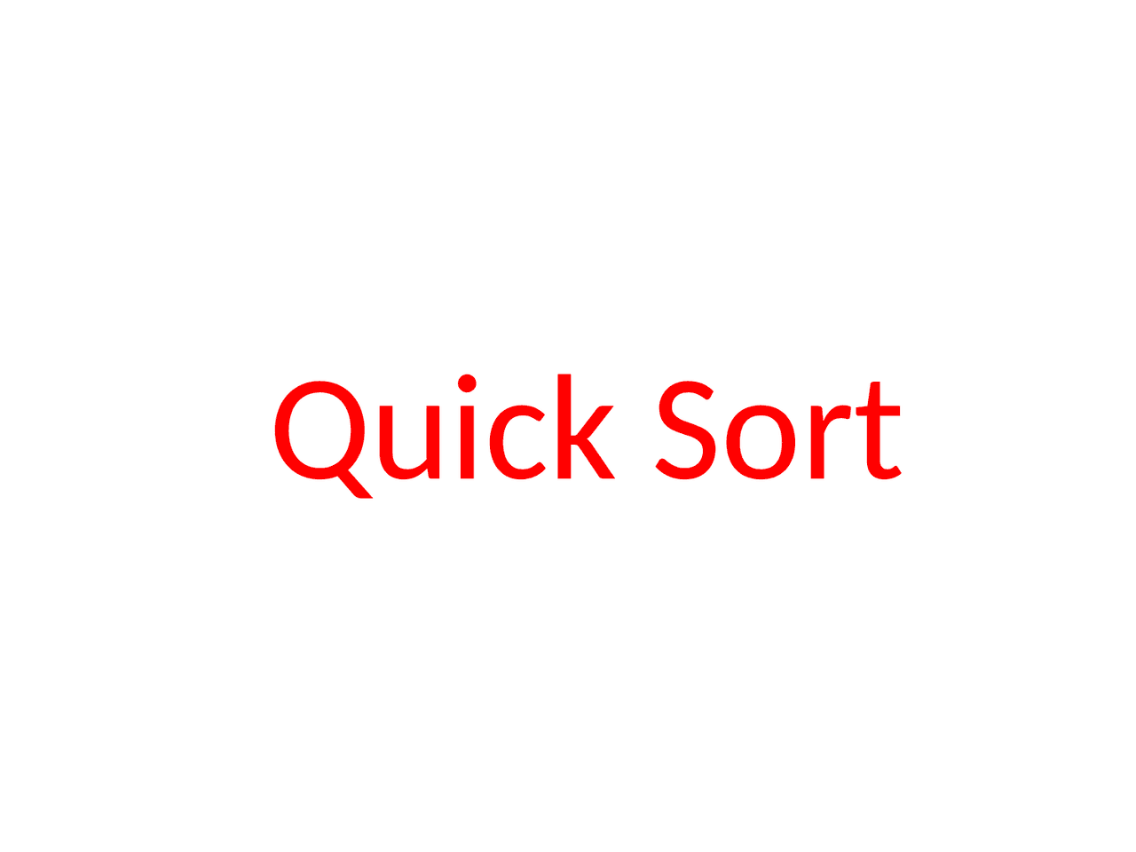 Sorting Algorithm Quick Sort Docsity