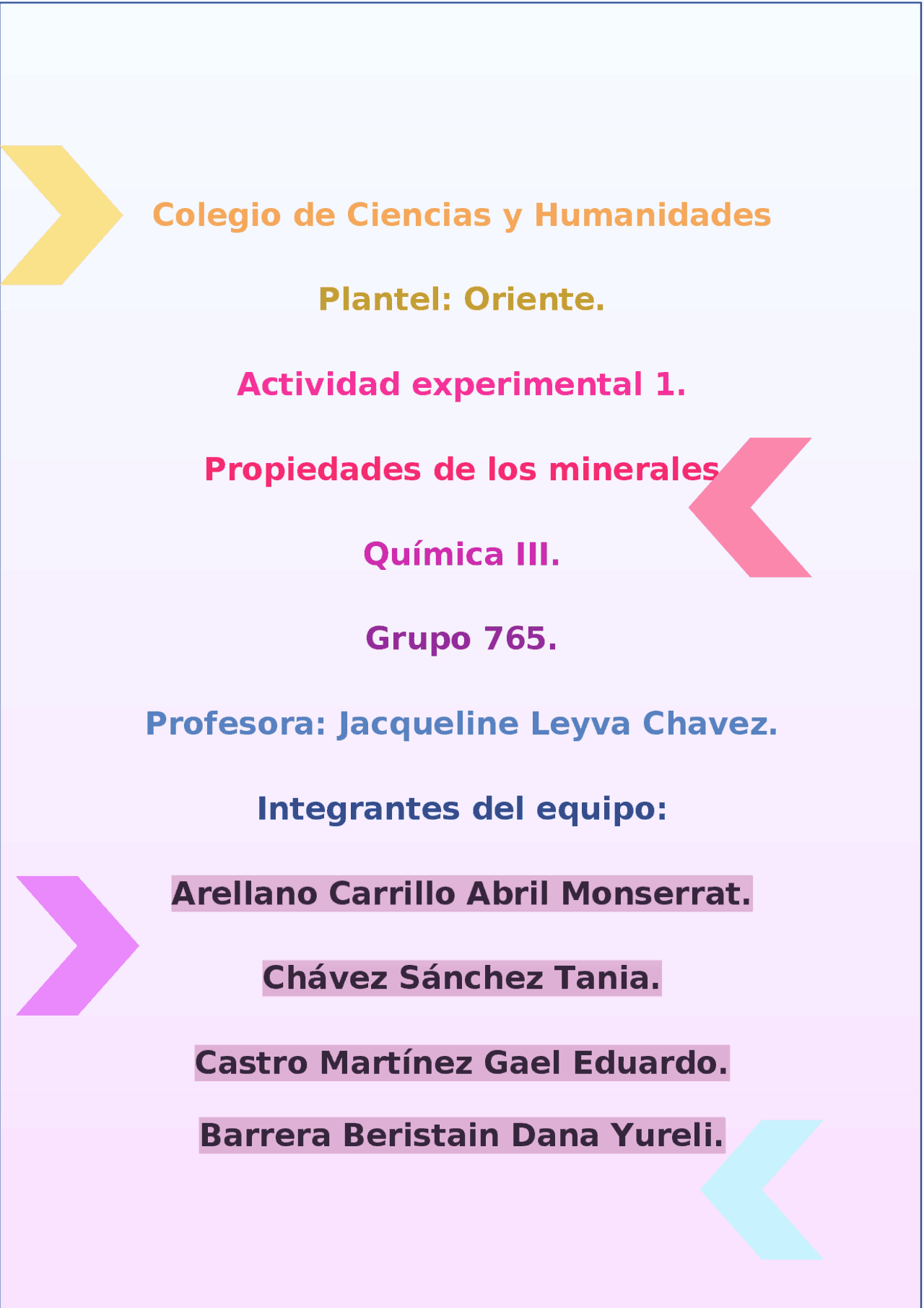 Actividad Experimental De Química Docsity