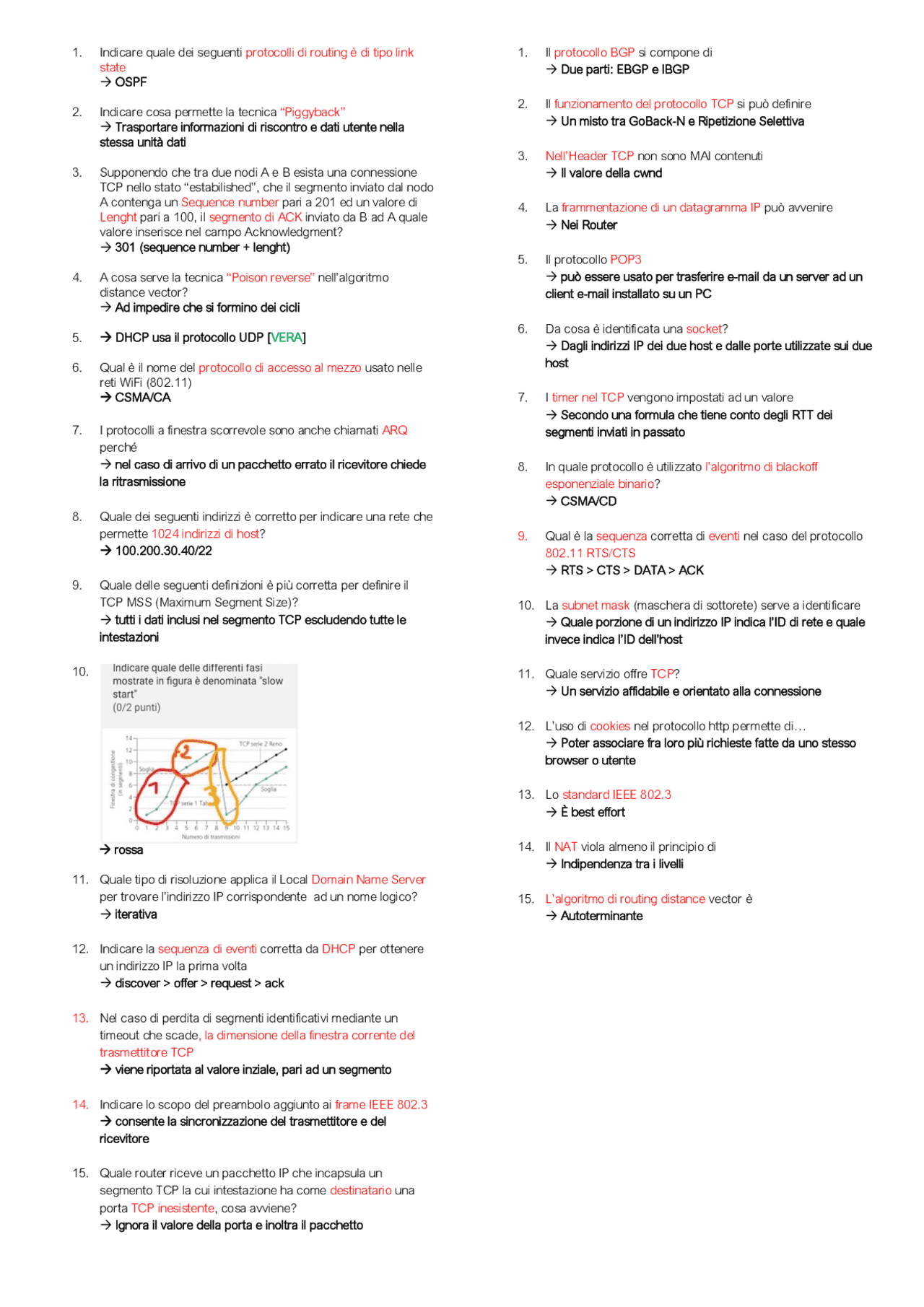 Raccolta Domande E Risposte Corrette Degli Esami Docsity