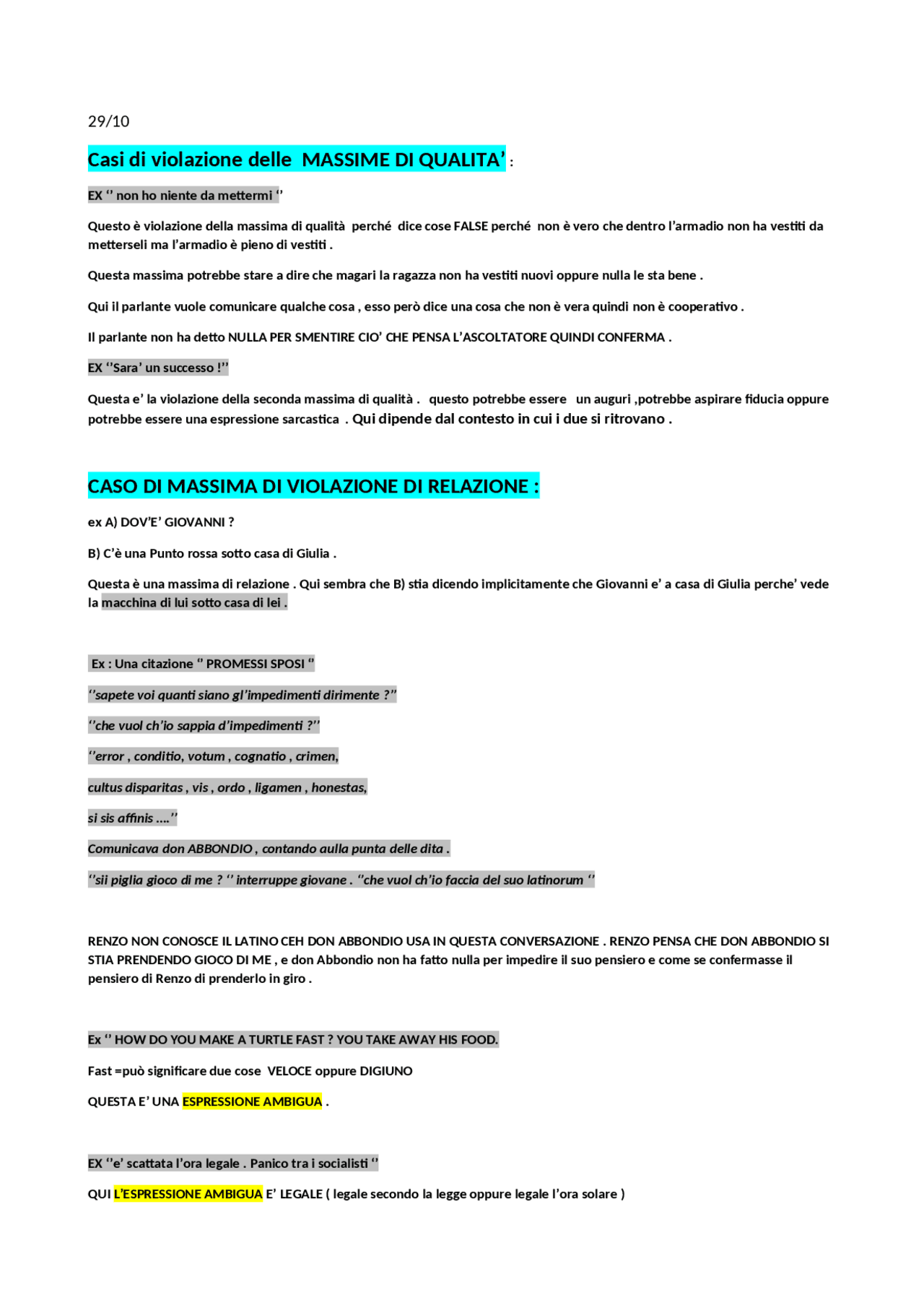 Le Origini Della Comunicazione Pertinenza Ecc Docsity
