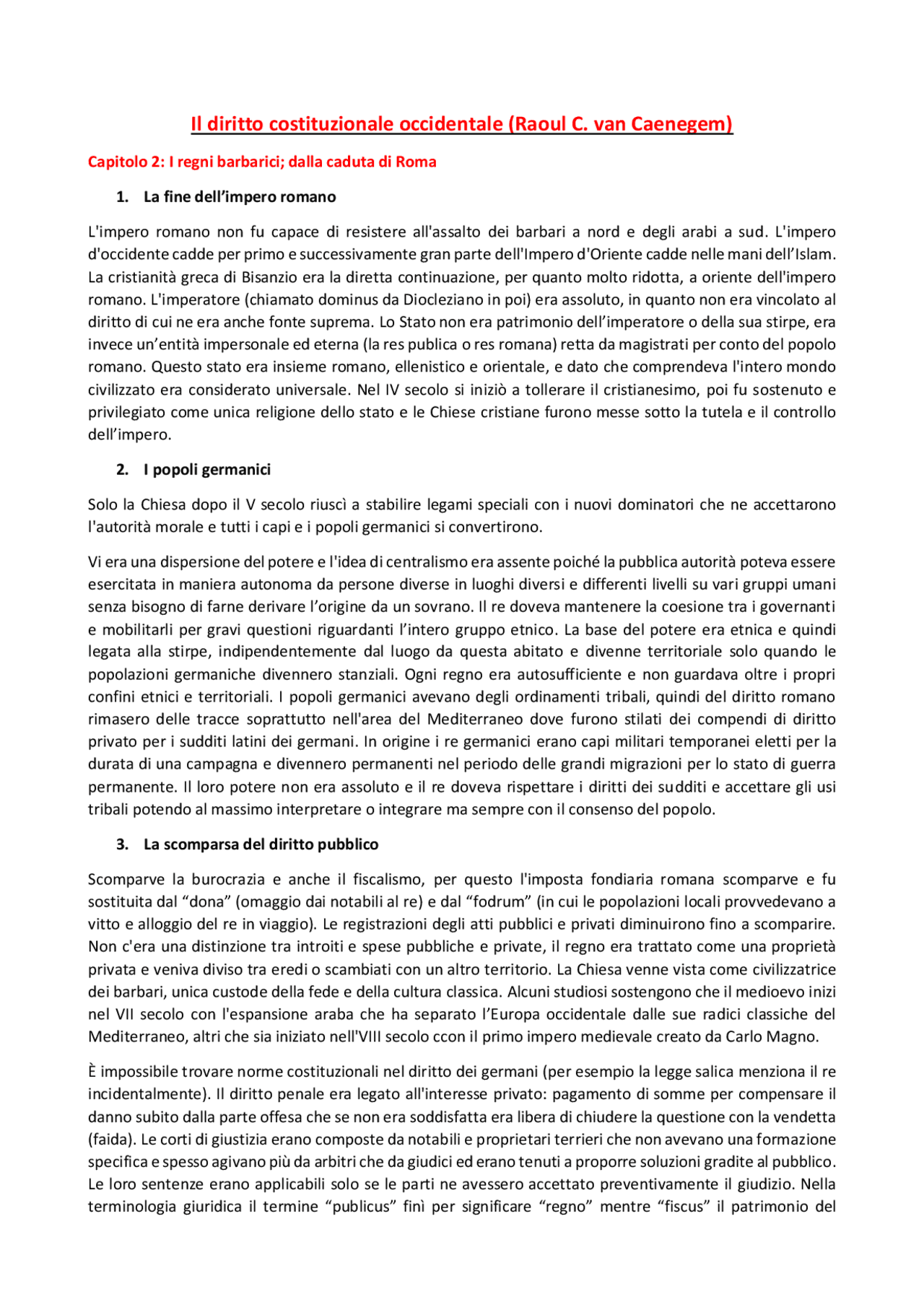 Riassunto Il Diritto Costituzionale Occidentale Docsity