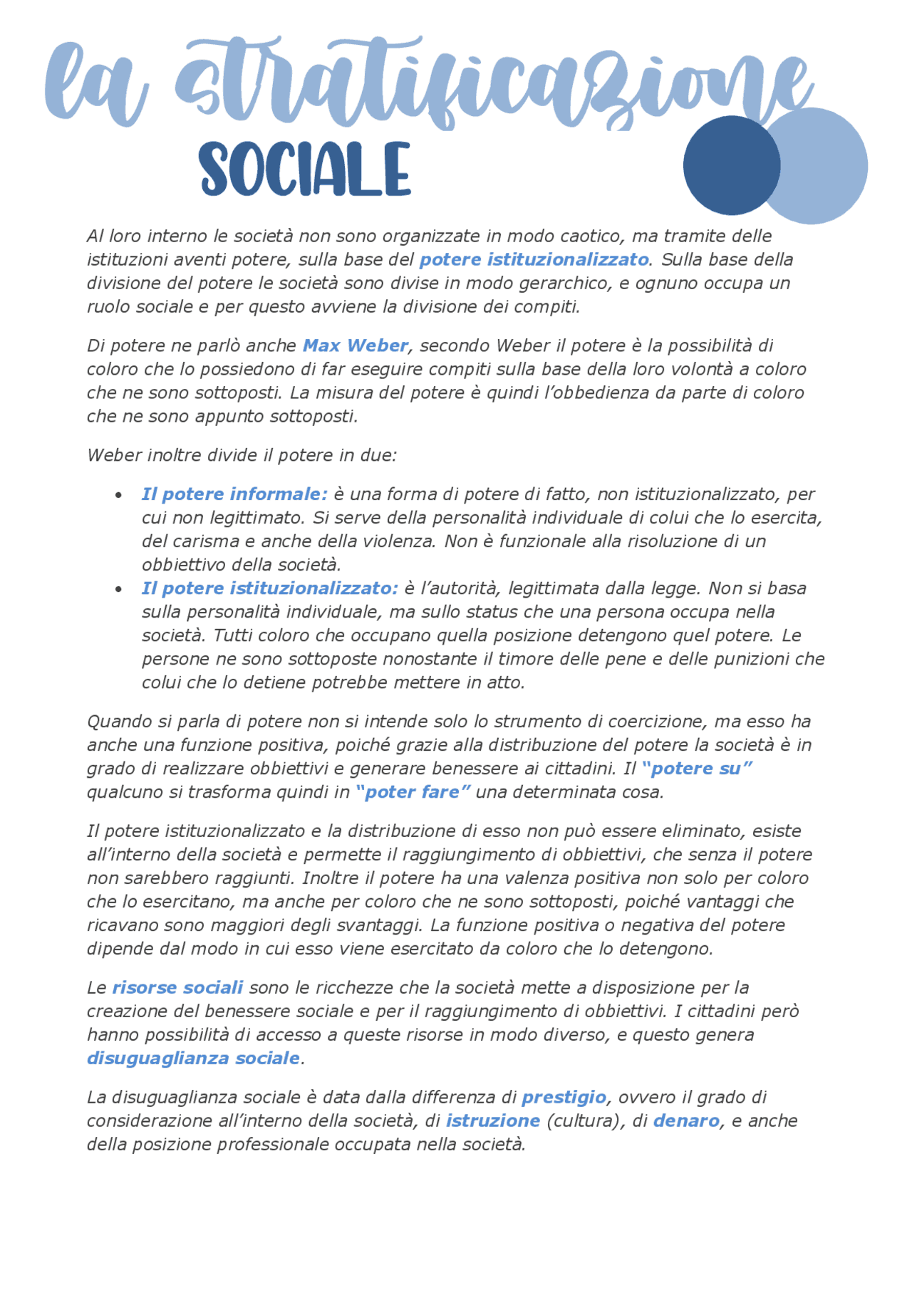 La Stratificazione Sociale Docsity