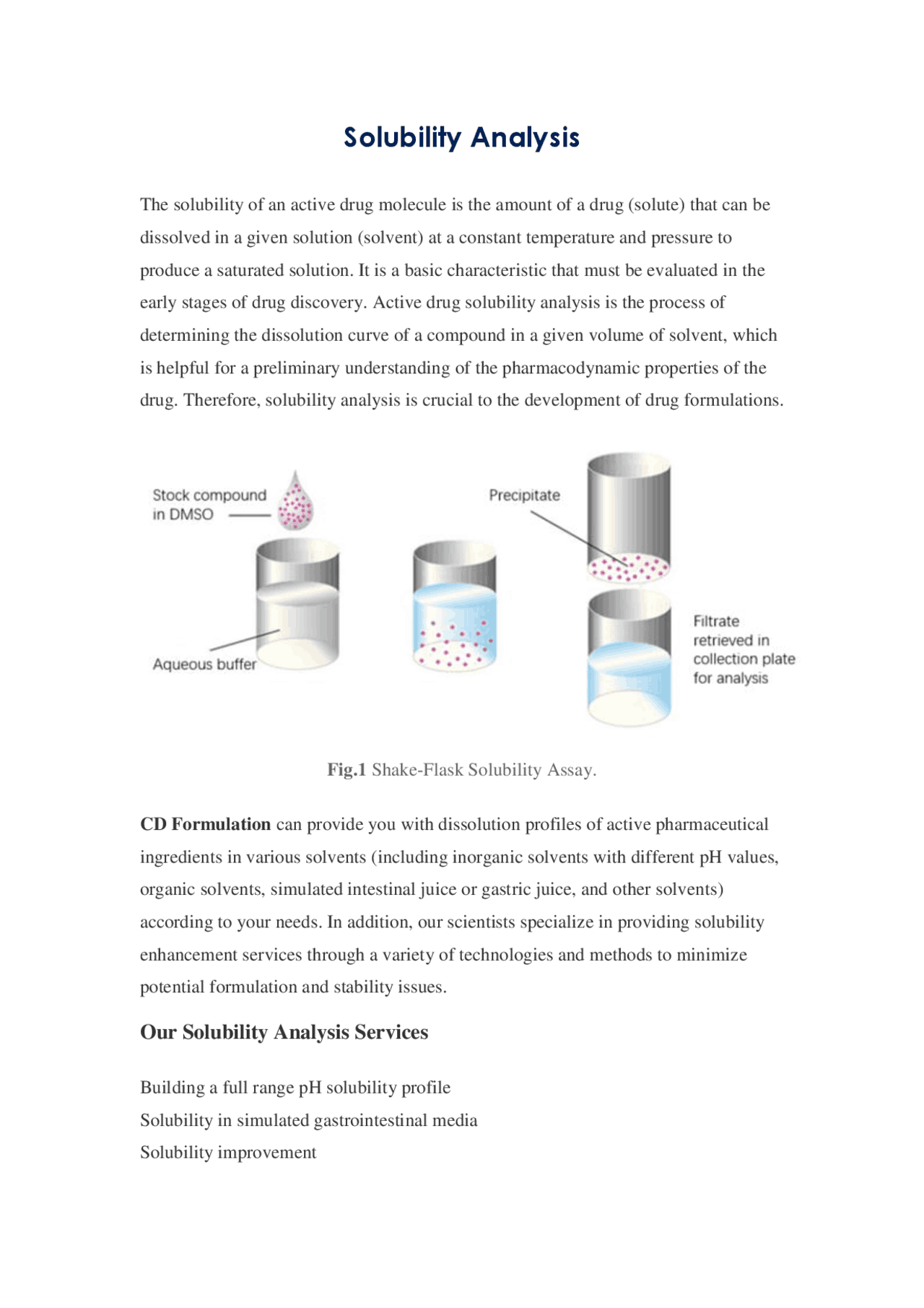 A Breif Introduction to Solubility Analysis - Docsity
