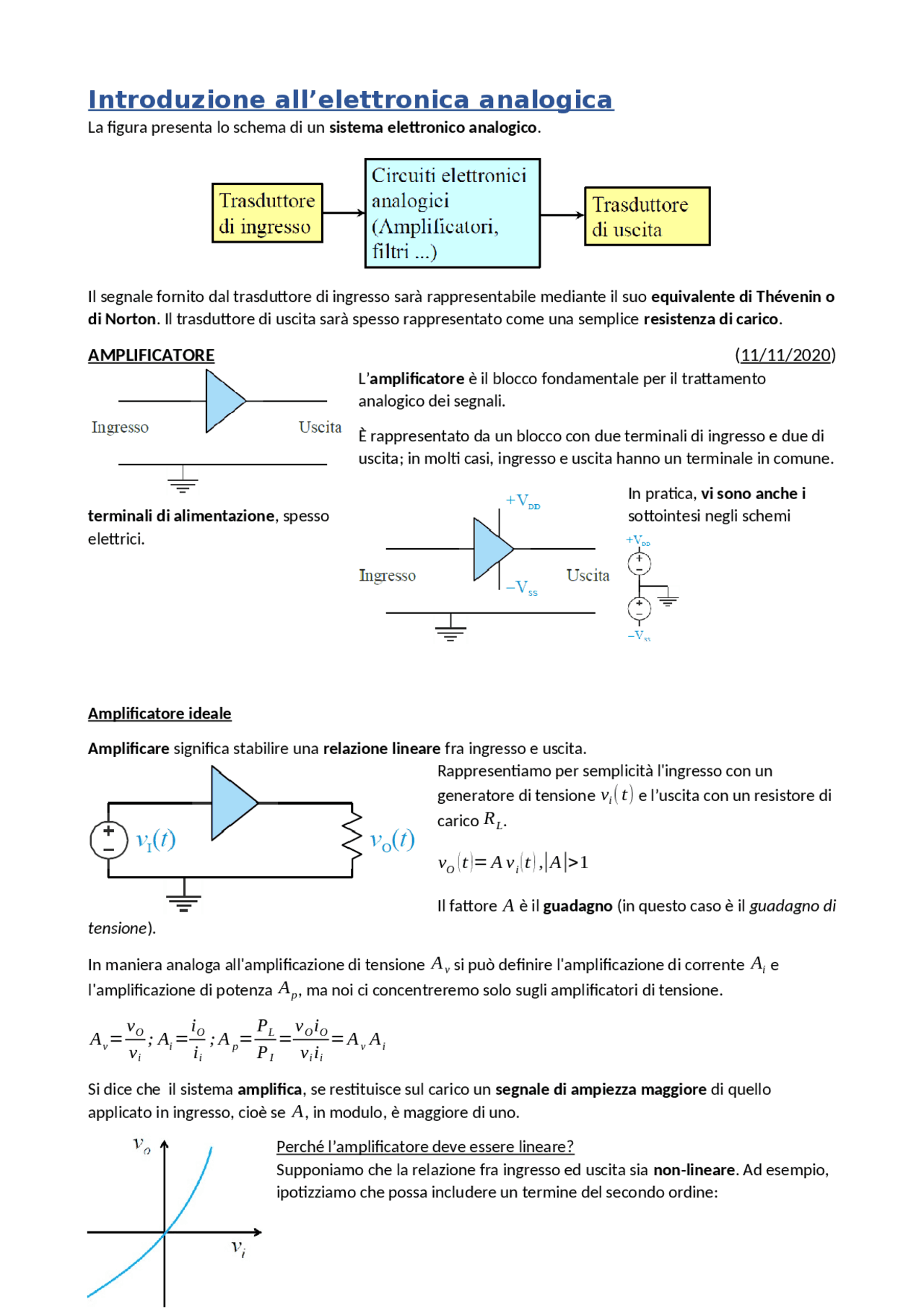 Elettronica Generale Parte Analogica Docsity