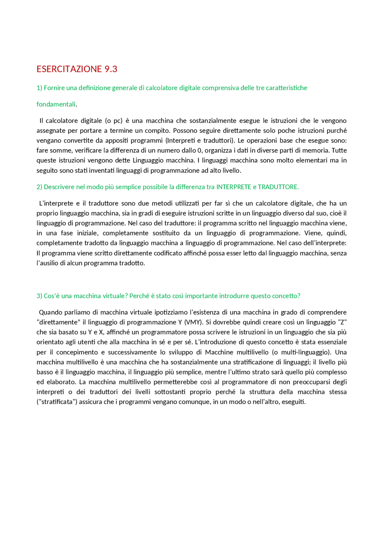 Esercitazioni Di Abilità Informatiche E Telematiche E Campus Docsity