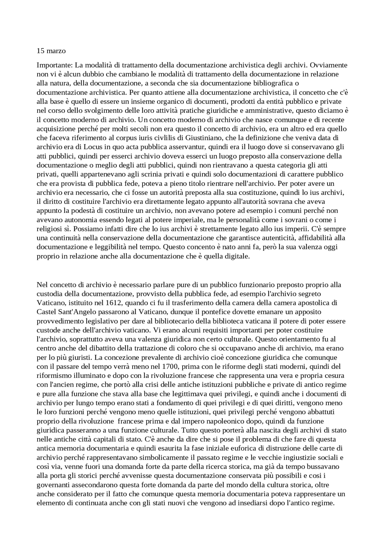Ricerca Archivistica Docsity