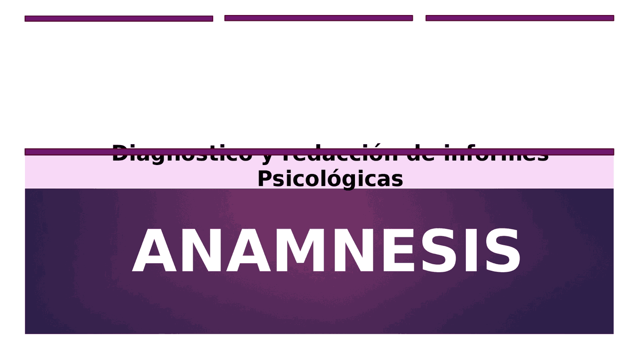 La Anamnesis: Definición y usos - Docsity