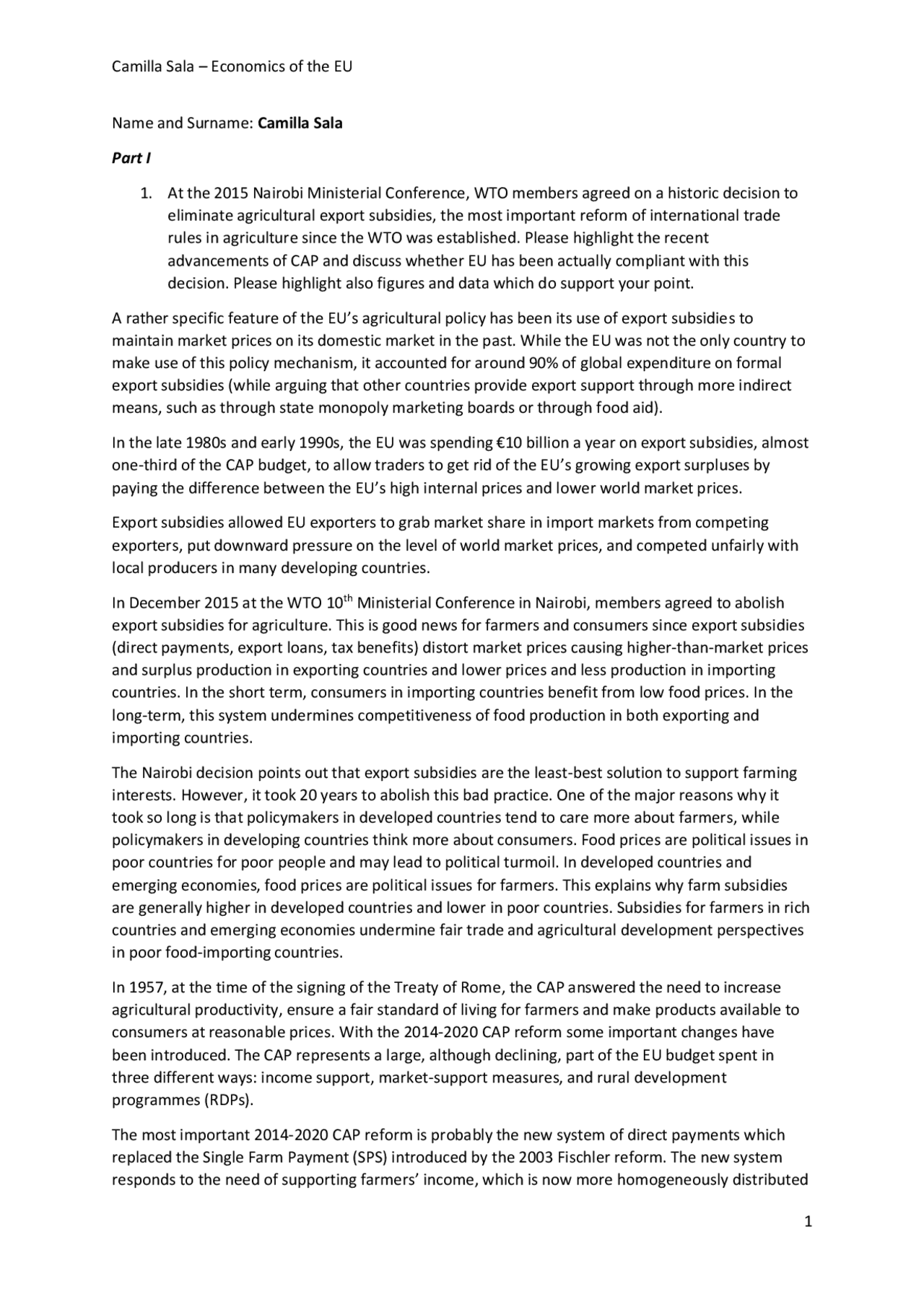Domande E Risposte Esame Economics Of The Eu Esir Appunti Di