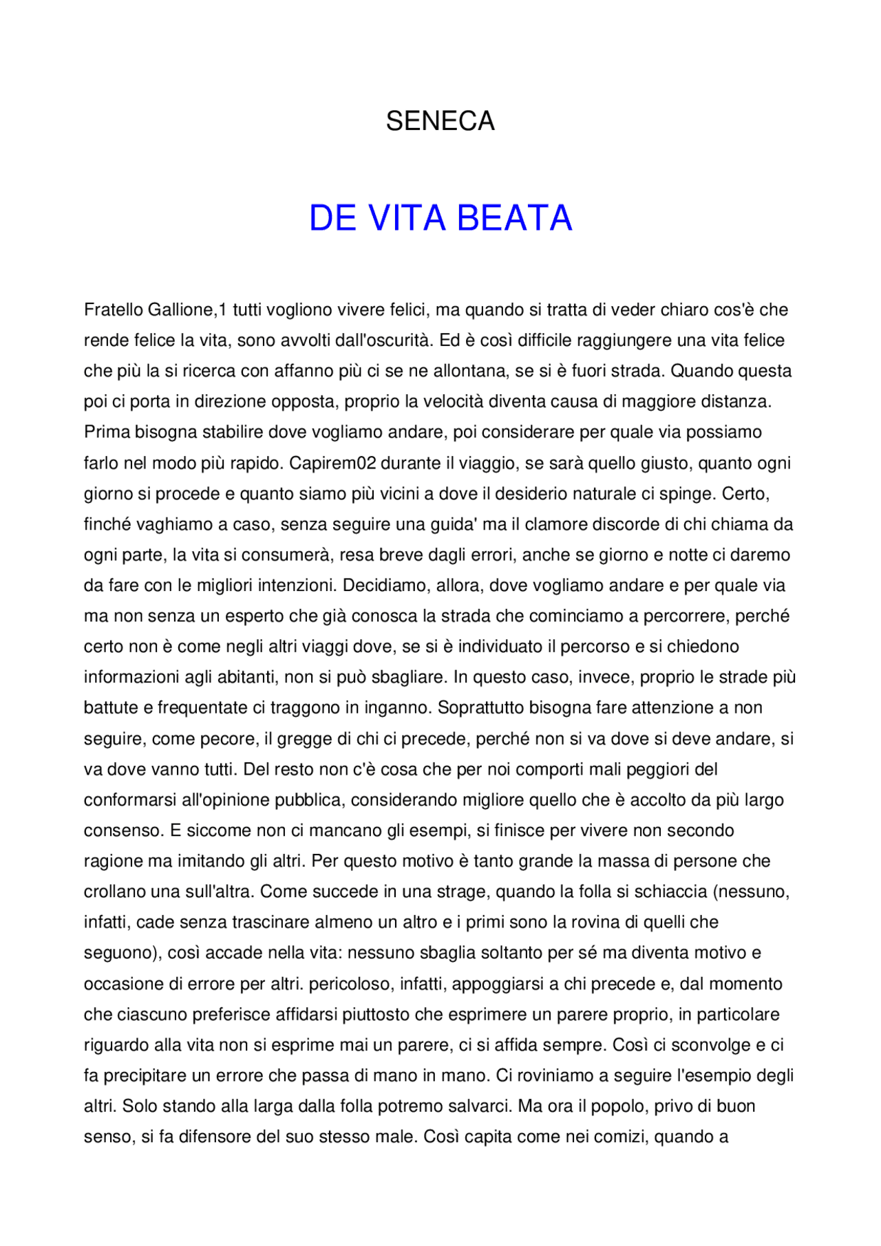 Documenti di latino e italiano - Docsity