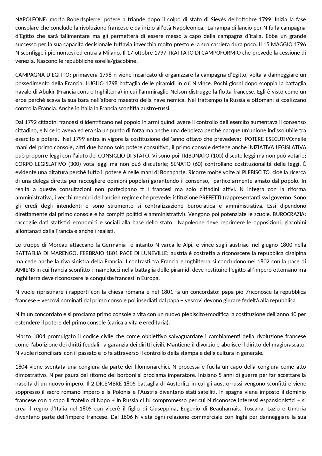 Appunti Storia Napoleone Docsity
