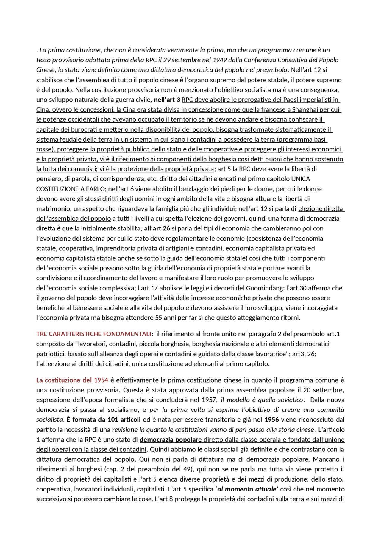 Diritto cinese seconda parte - Docsity