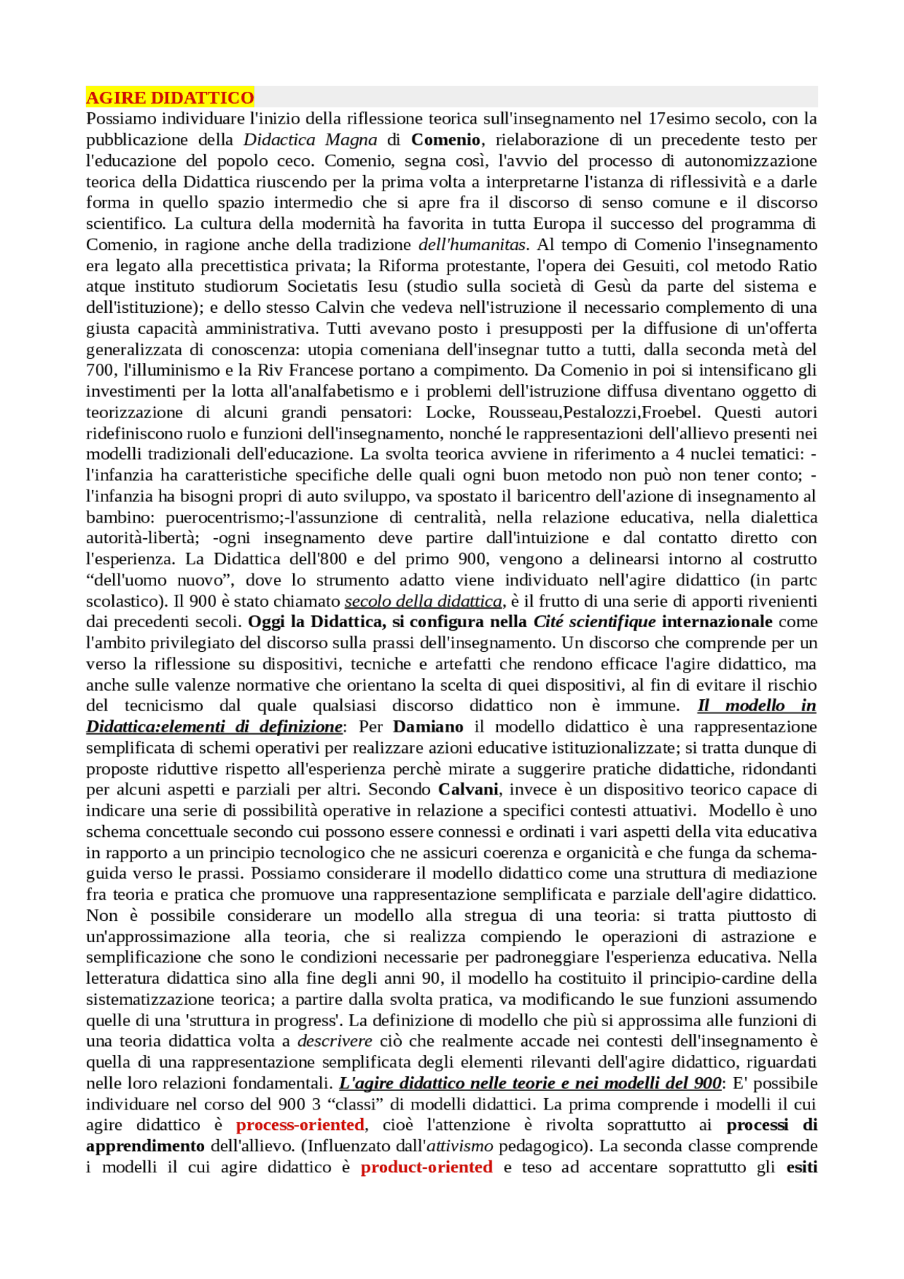 Sintesi Lagire Didattico Docsity