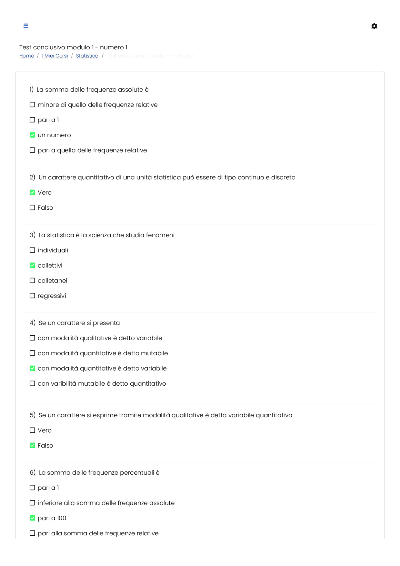 Test statistica e verifica - Docsity