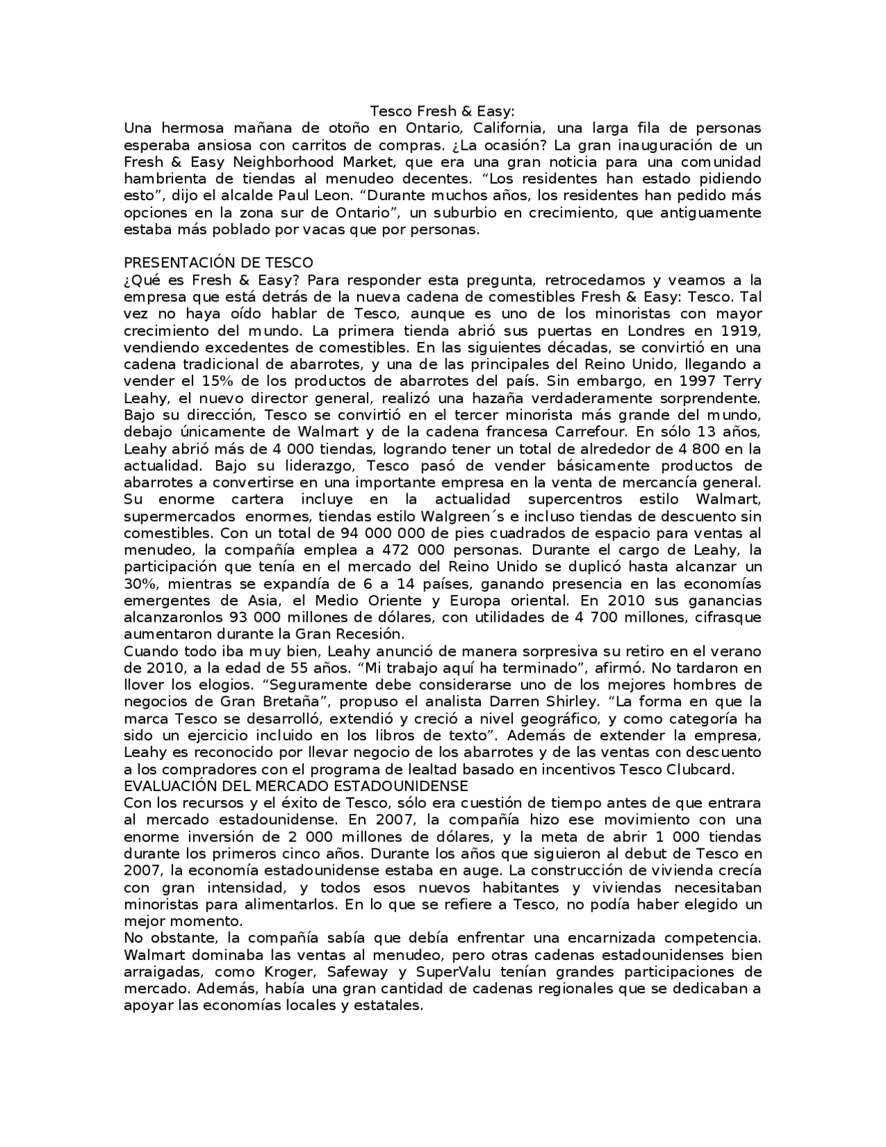 Resumen De Caso Técnico Docsity