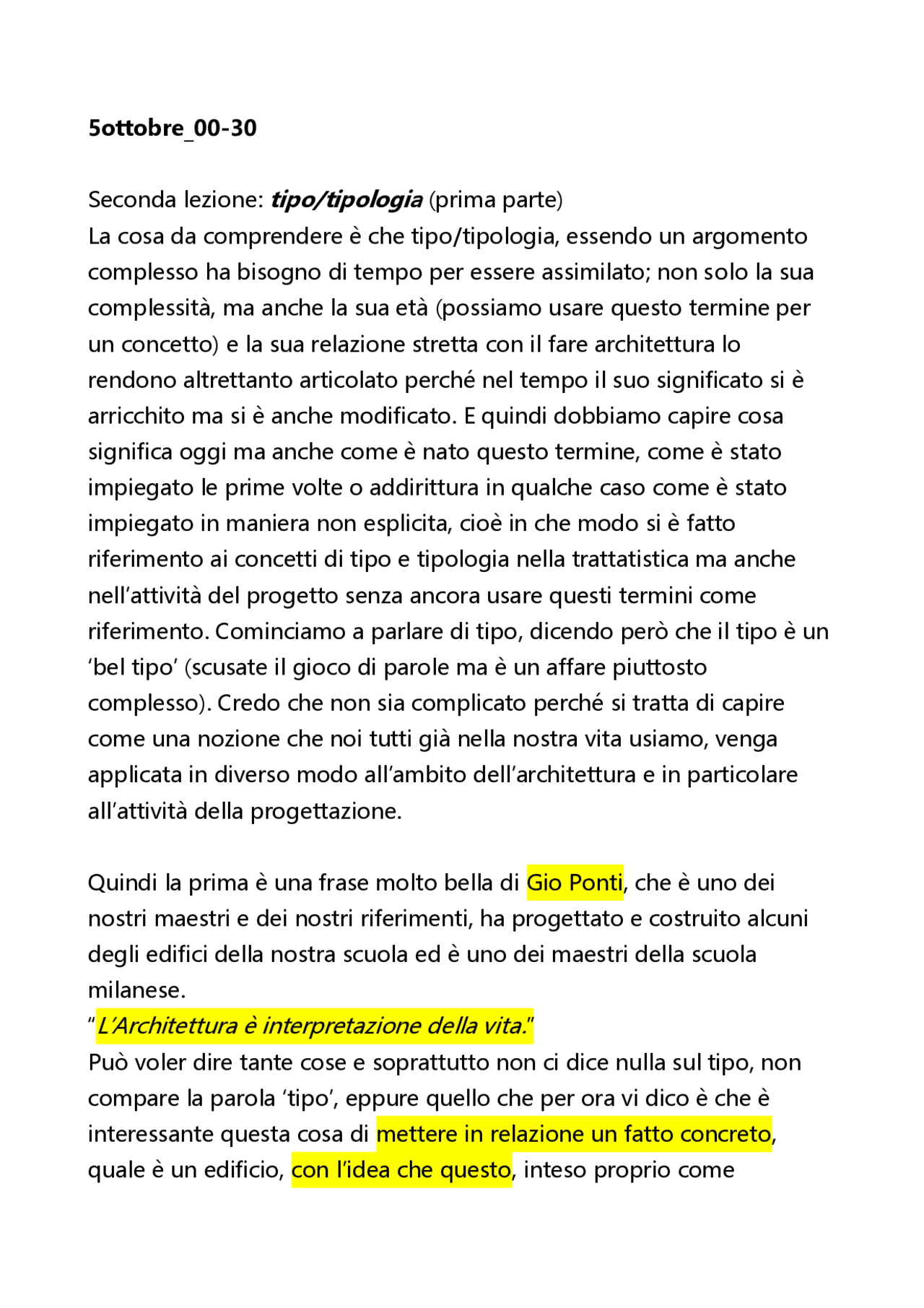 Caratteri Tipologici Dellarchitettura Appunti Lezione 2 Aa 2020