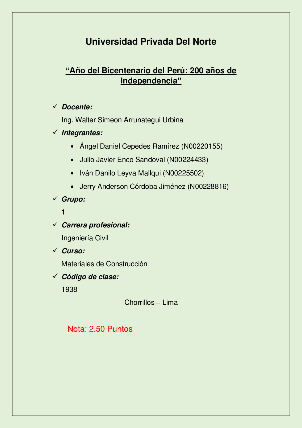 Materiales De Construccion Docsity