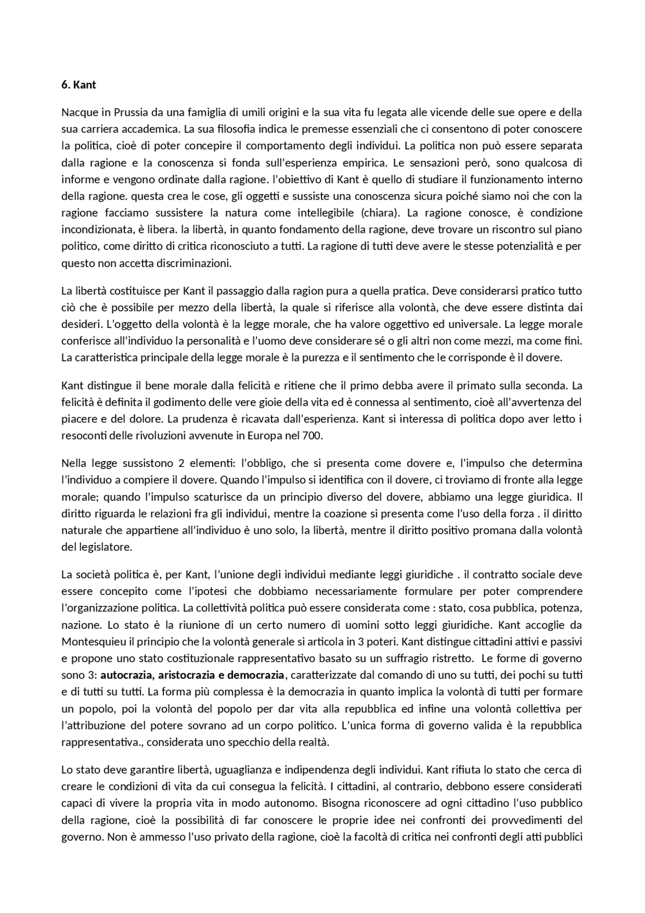 Appunti Storia Dottrine Politiche Docsity