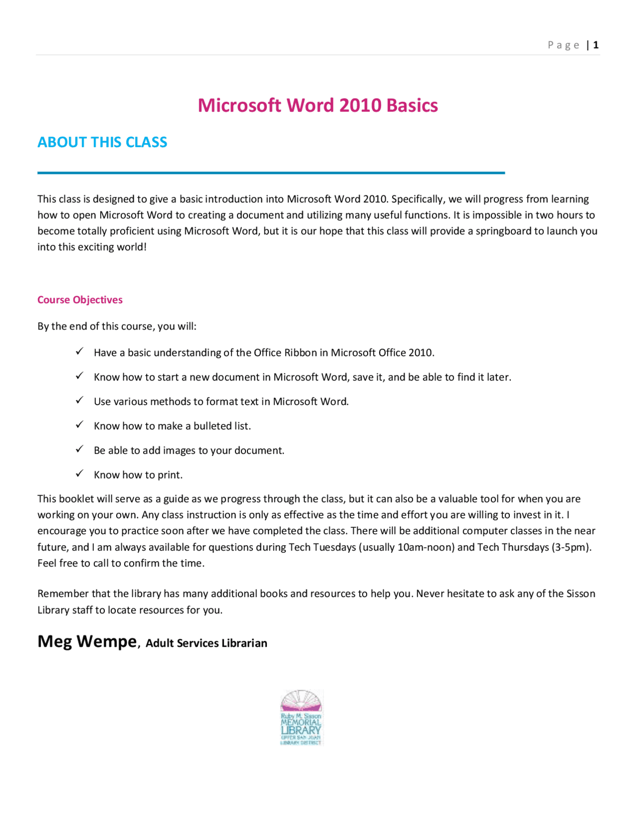 Microsoft Word 2010 Basics: A Beginner's Guide | Slides Computer science | Docsity