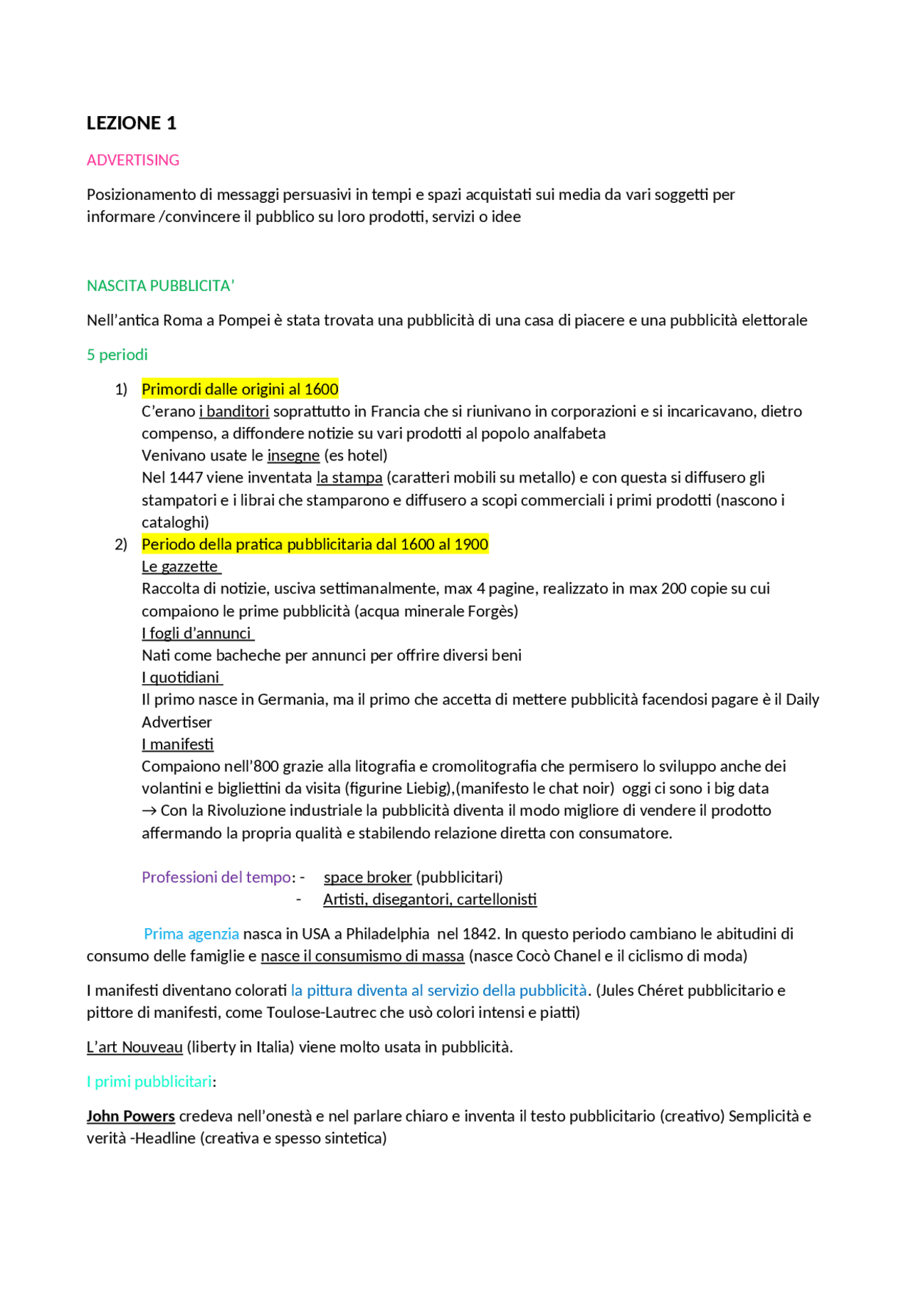 Storia Della Comunicazione Docsity