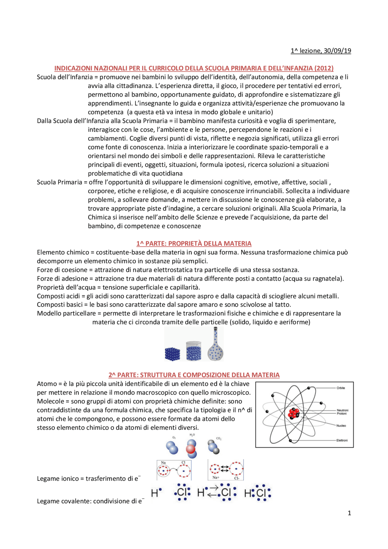 Appunti Chimica Prof Chiesa Docsity