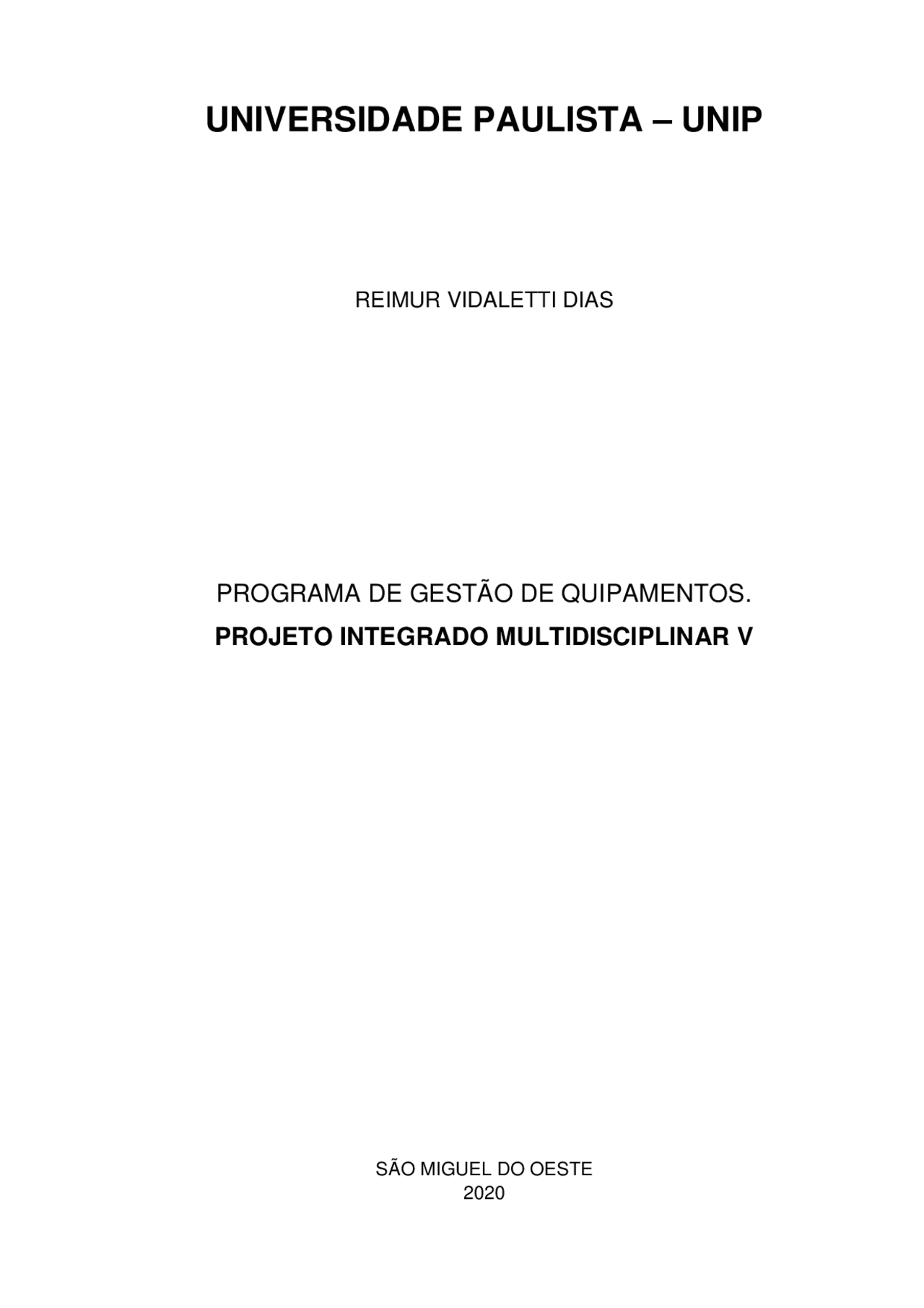 Pim V Analise E Desenvolvimento De Sistemas Unip 2020 Docsity