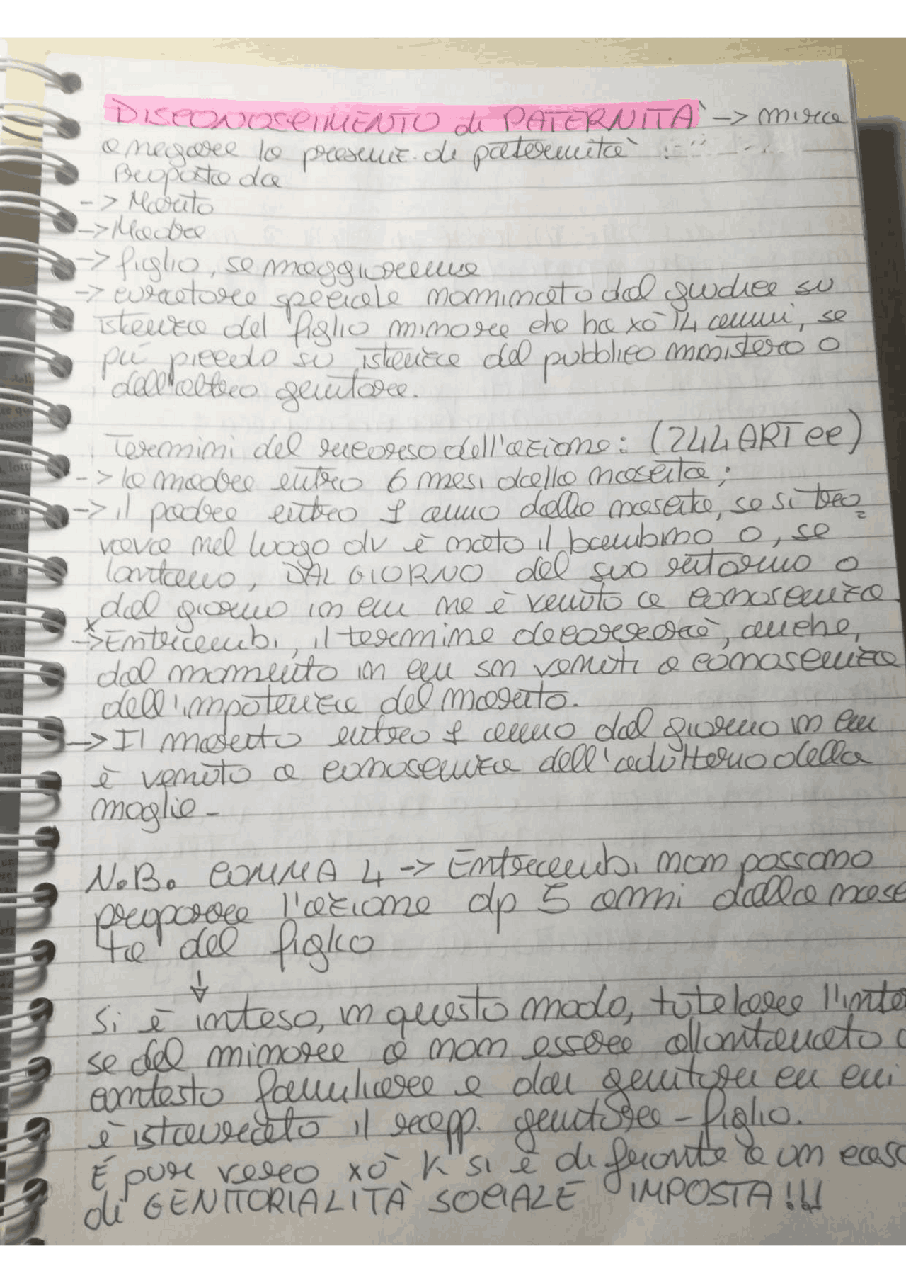 Disconoscimento Di Paternità Docsity