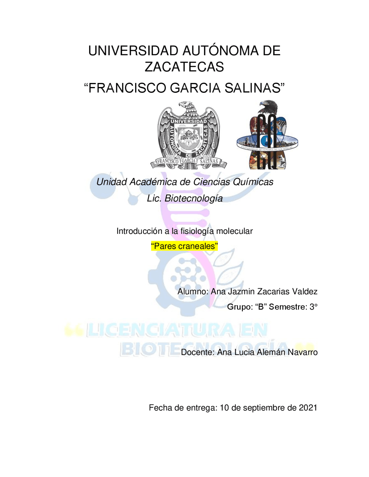Pares Craneales Sistema Nervioso Docsity