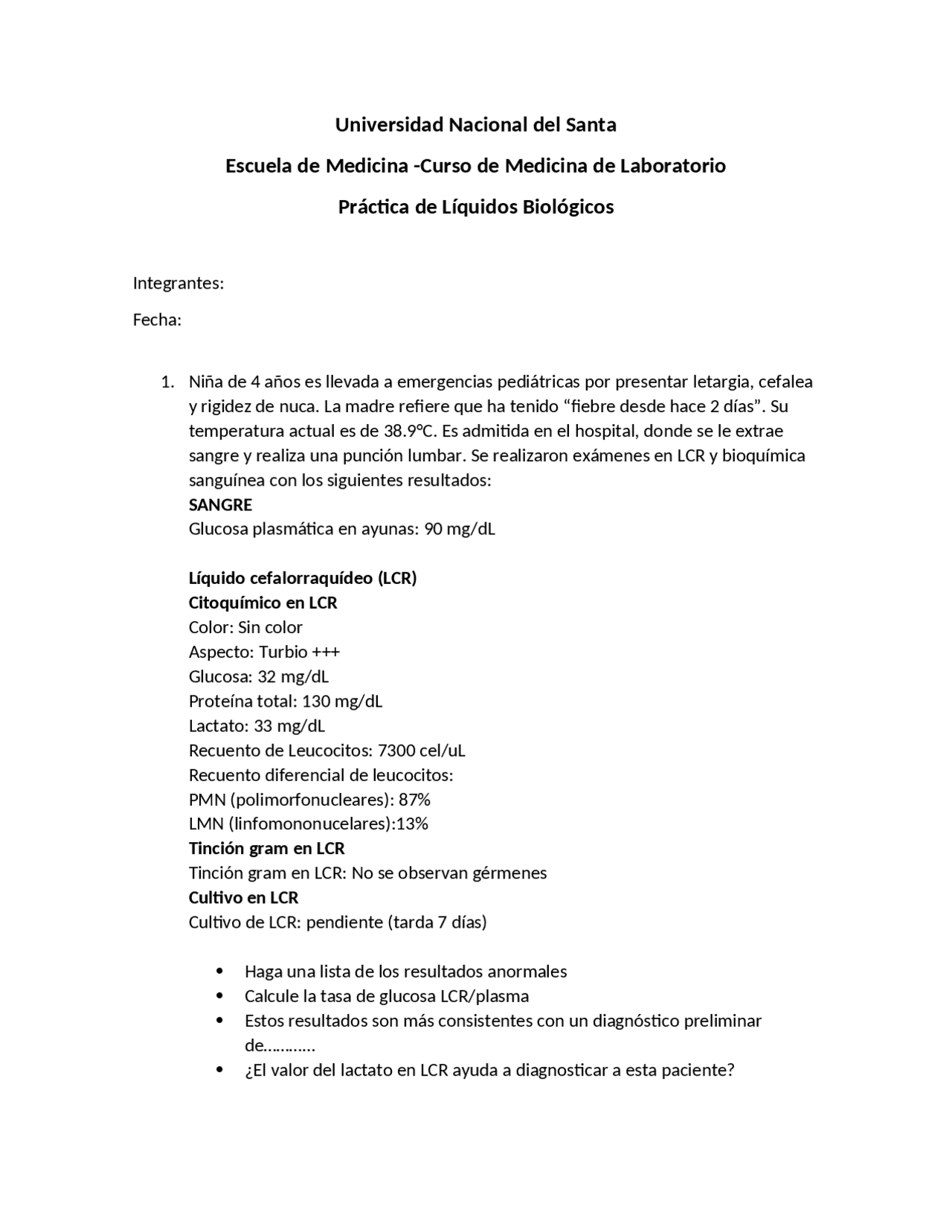 Ejercicios De Laboratorio Docsity