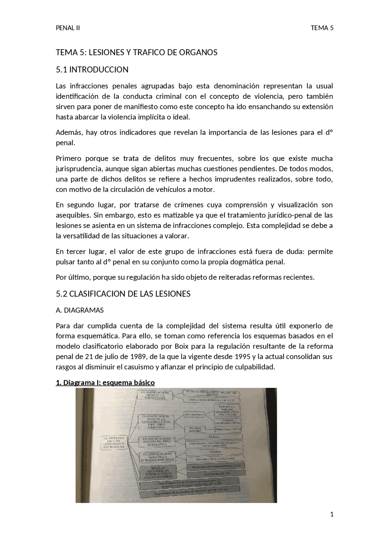 TEMA 5: LESIONES PENAL II - Docsity