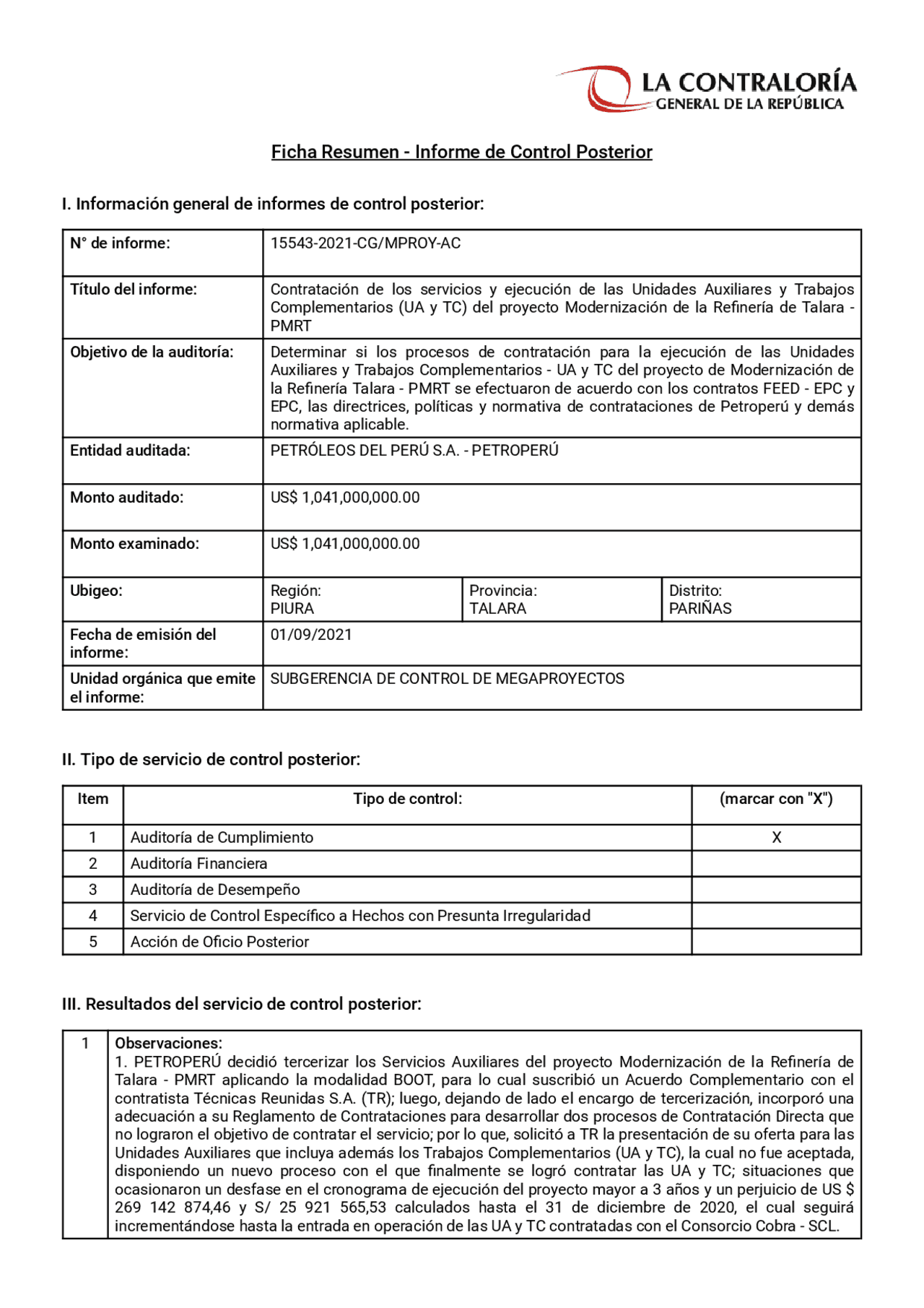 Informe De Contraloría Docsity