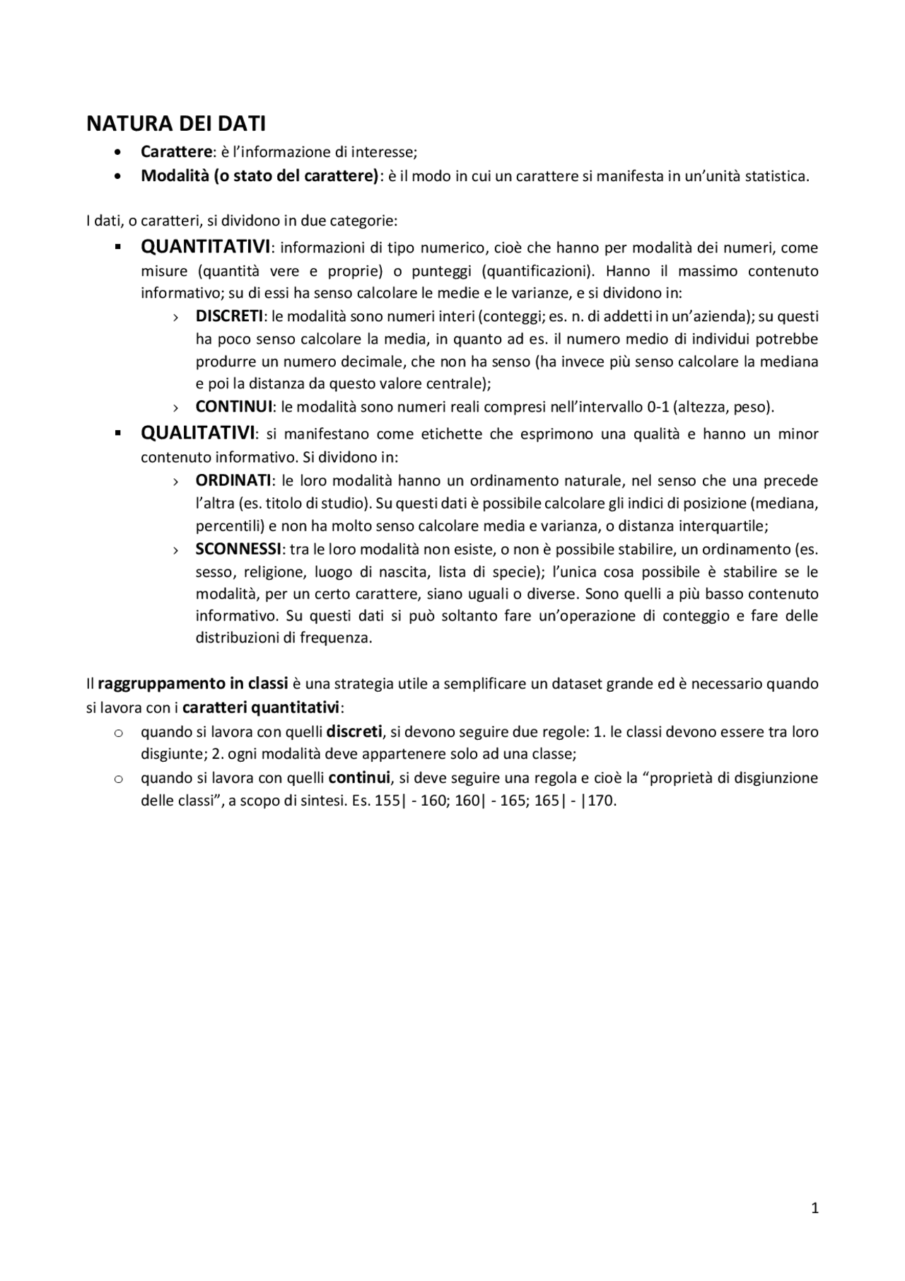 Statistica La Natura Dei Numeri Docsity